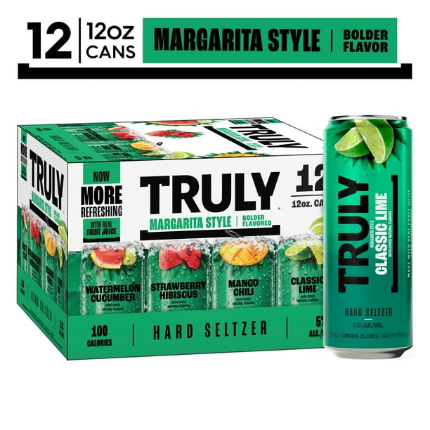 Truly Hard Seltzer Margarita Style Variety Pack, 12 Pack, 12 fl. oz ...
