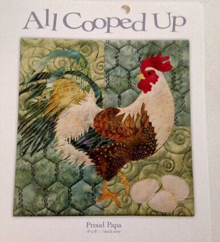 Truly McKenna All Cooped Up ACU09 Proud Poppa 8x8 Fabric Art Print ...