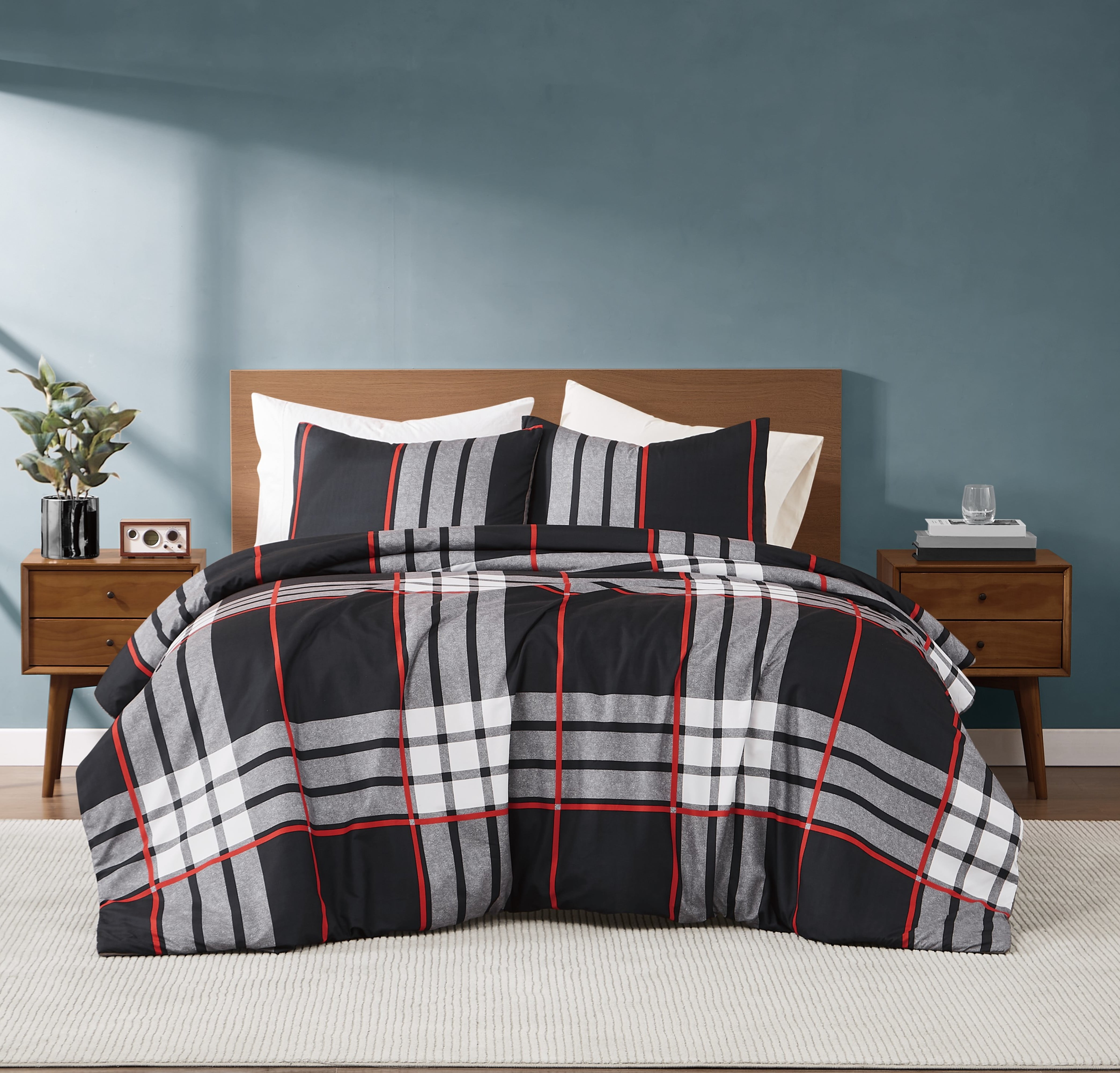 Truly Soft Danbury Plaid Microfiber 100% Microfiber Polyester 3 Piece ...