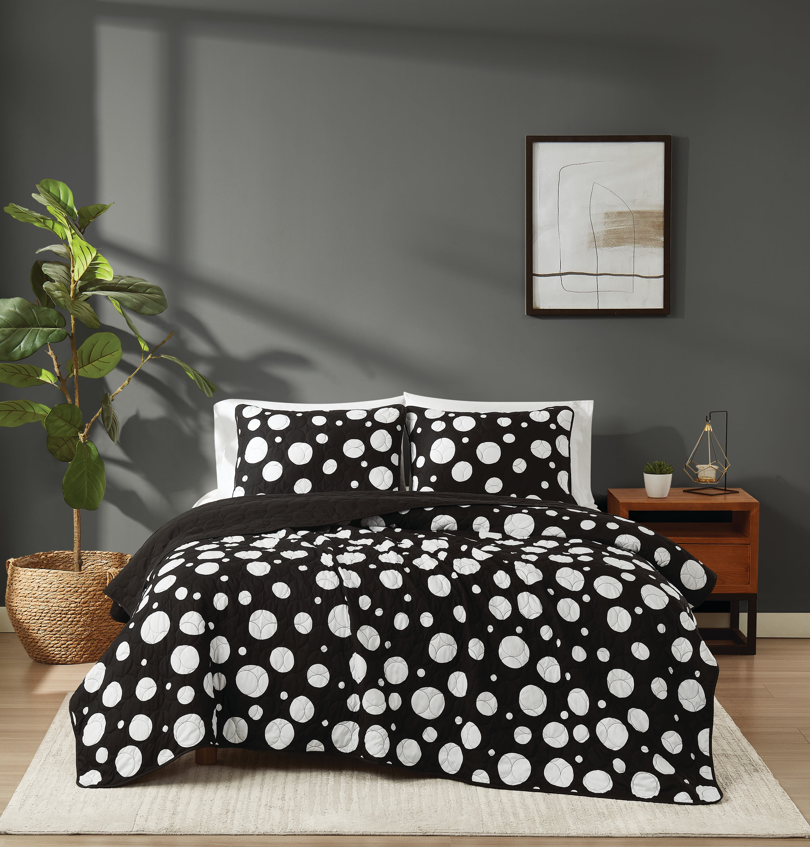 Truly Soft Sophia Dot King 3 Piece Quilt Set - Walmart.com