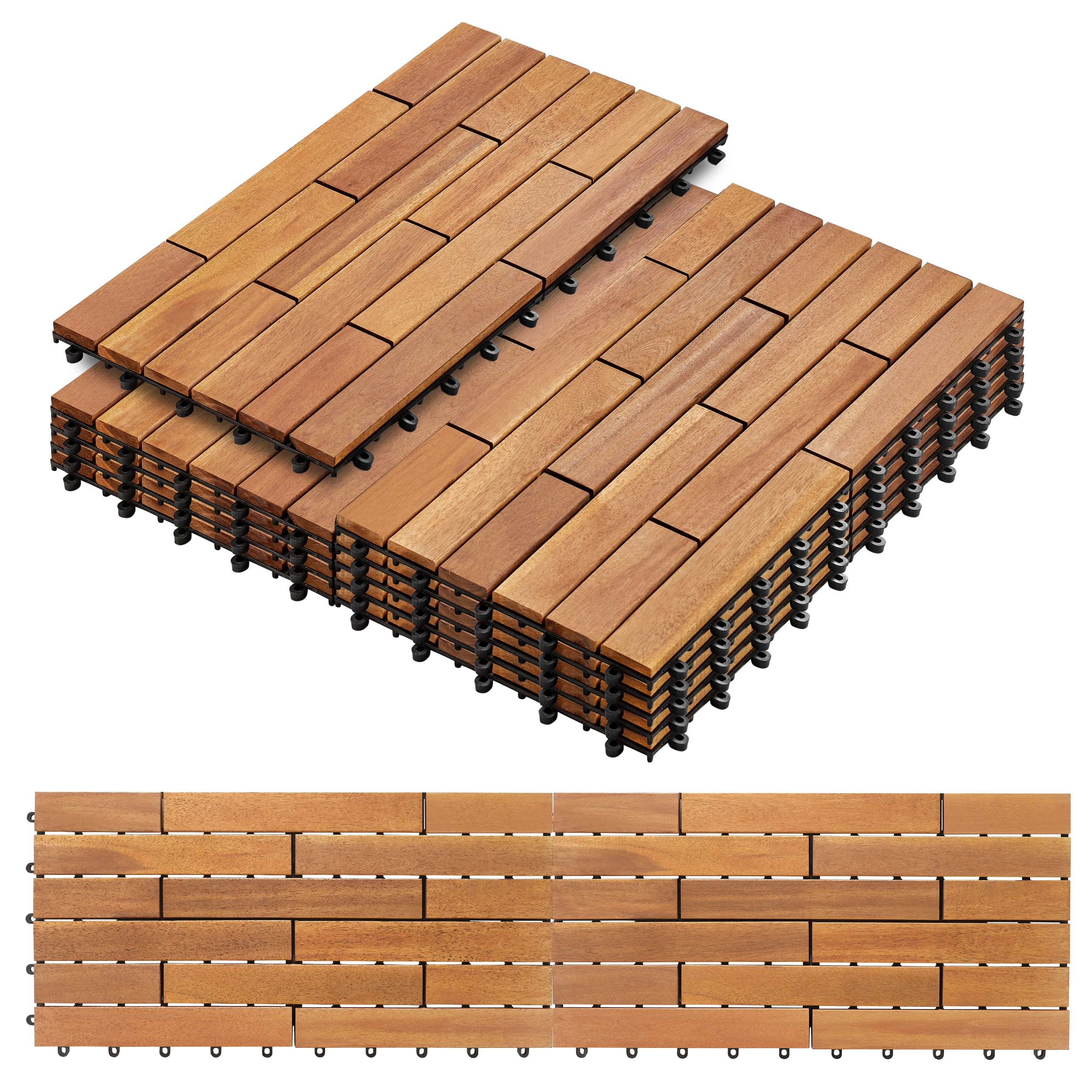 TrumanPick 12 PCS Deck Tiles Outdoor Waterproof Flooring Tiles for ...