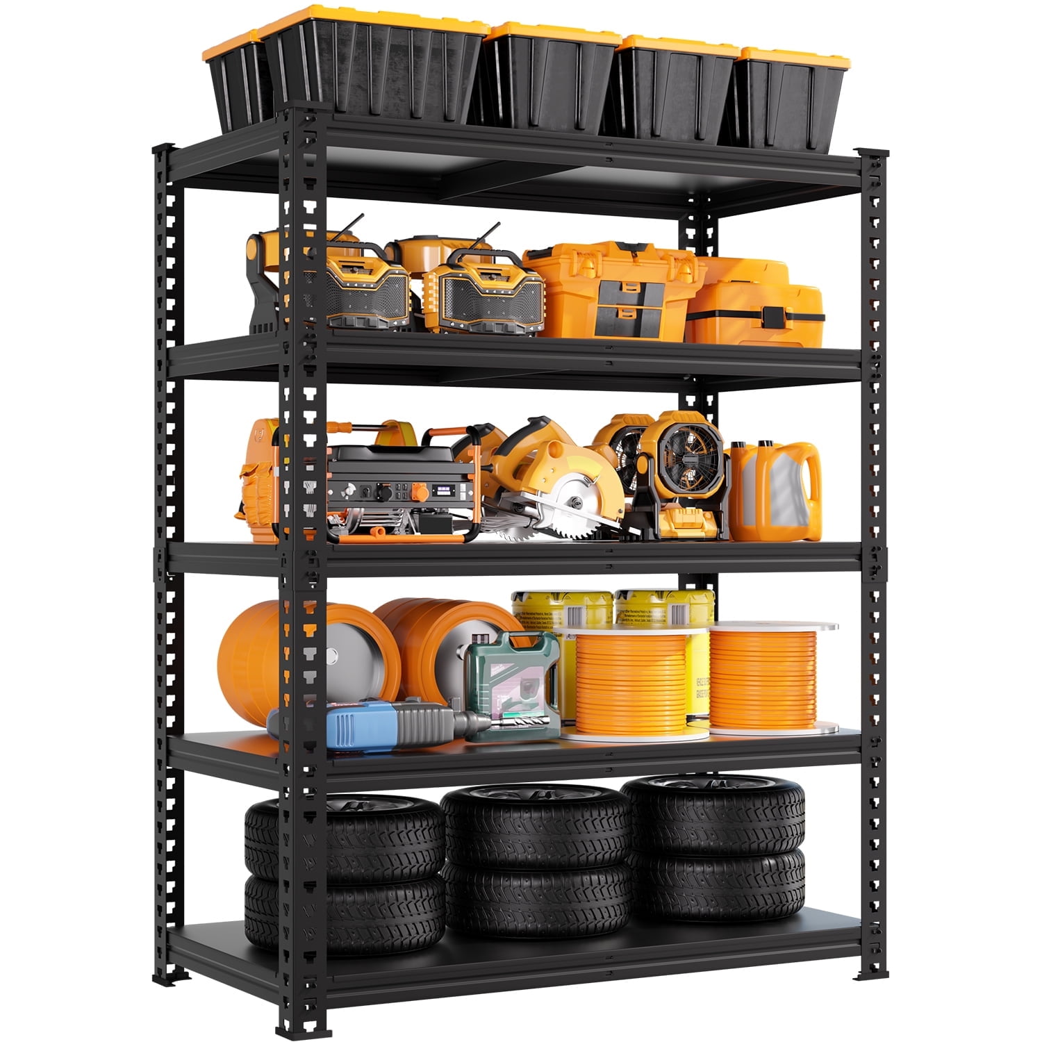 TrumanPick 36" W x 15" D x 71" H 5 Tier Metal Garage Shelving Unit ...