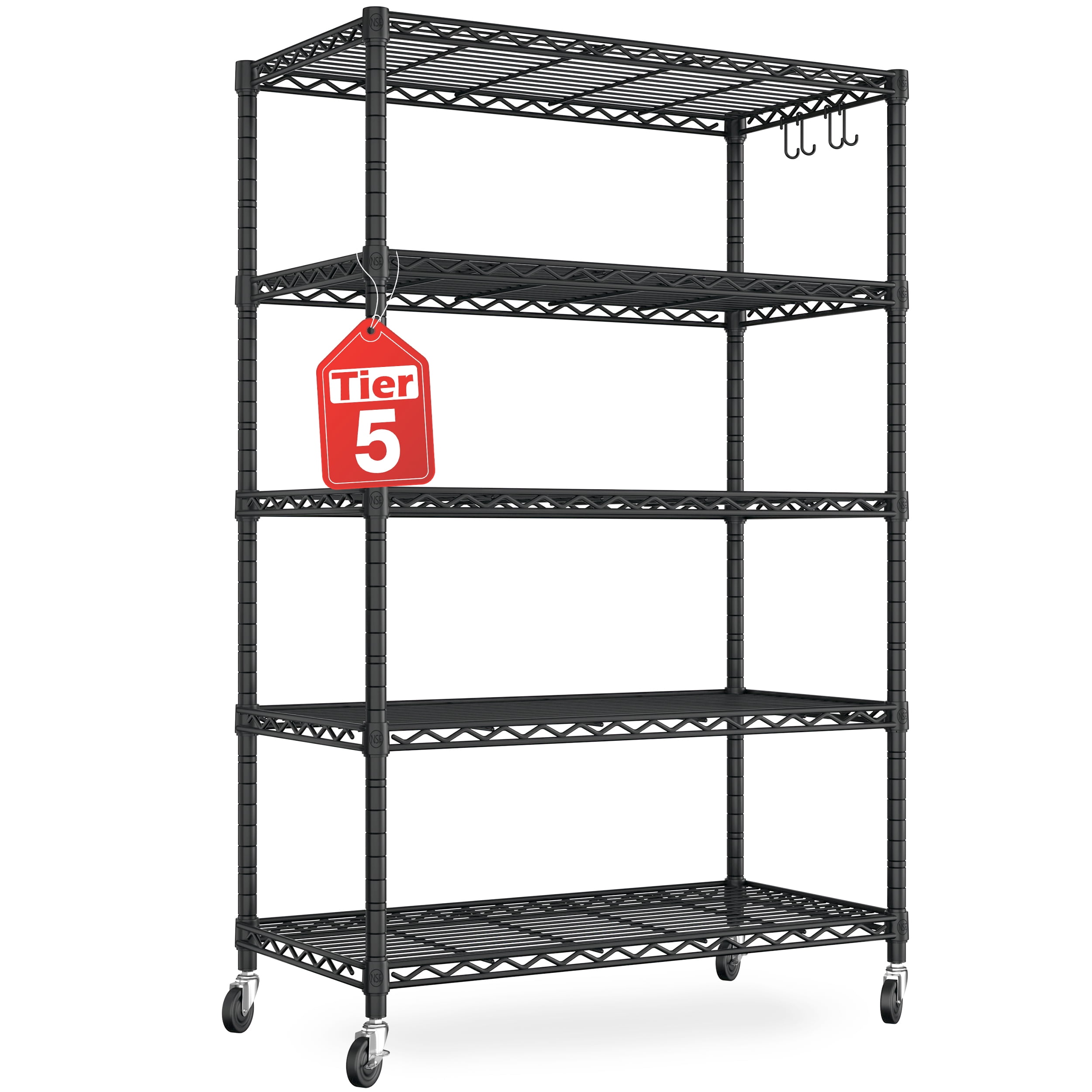 TrumanPick 5 Tier Metal Storage Shelves, Heavy Duty Garage Shelving ...