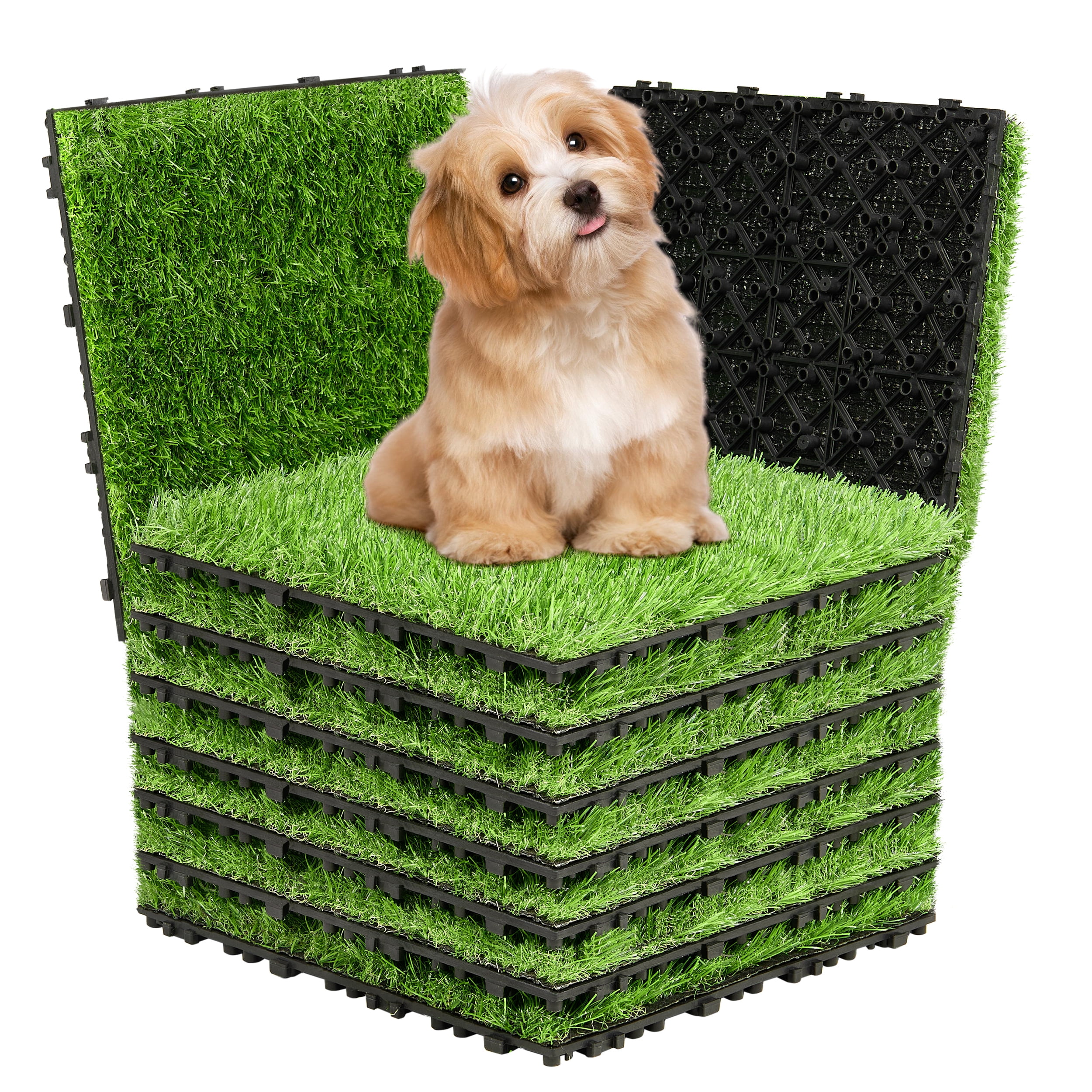 TrumanPick Artificial Grass Interlocking Fake Grass Indoor Outdoor Turf ...
