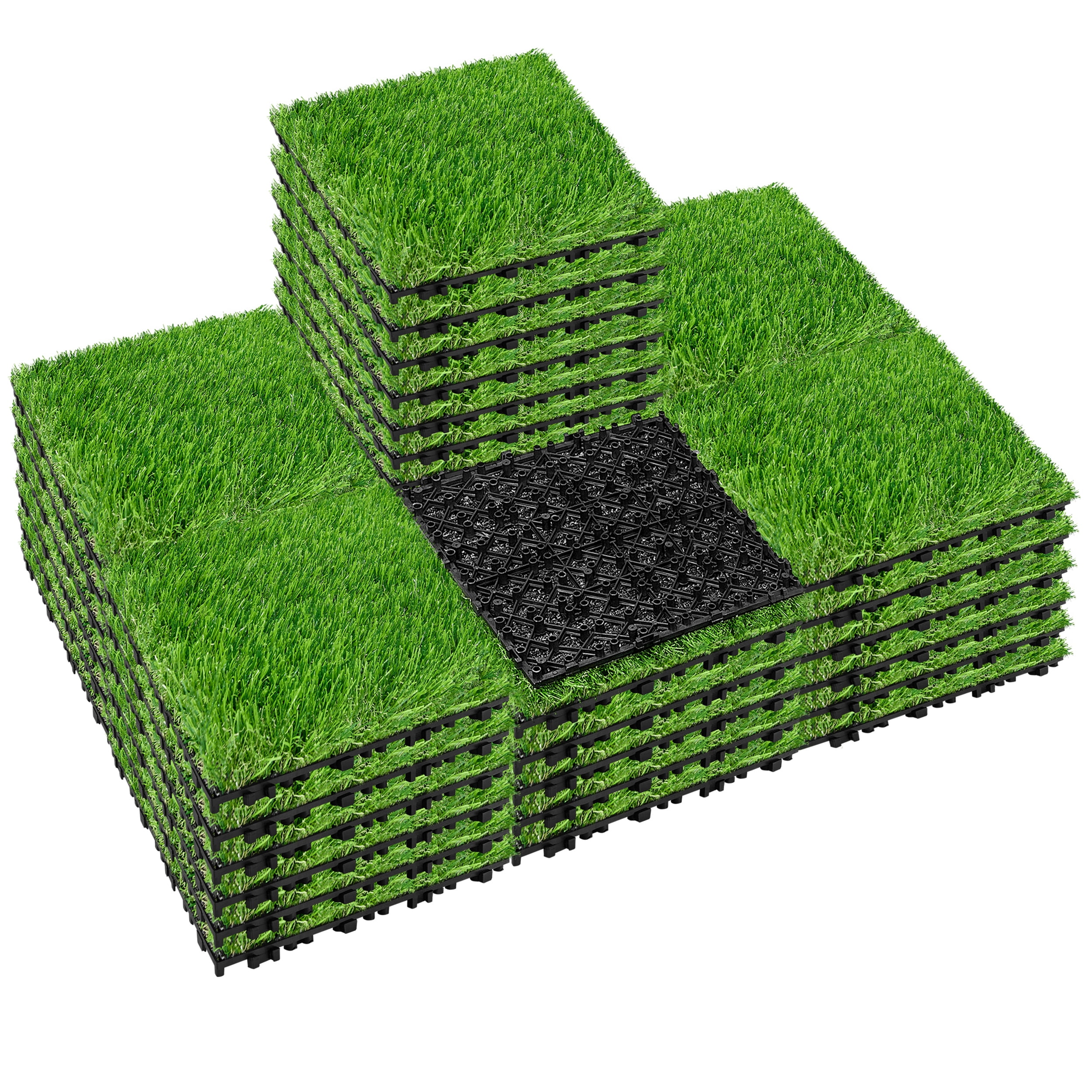 TrumanPick Artificial Grass Interlocking Flooring Decor Indoor Outdoor ...