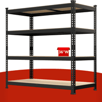 Slsy 5-Tier Adjustable Heavy Duty Steel Shelving Unit, 72"H x 36"W x 18 ...