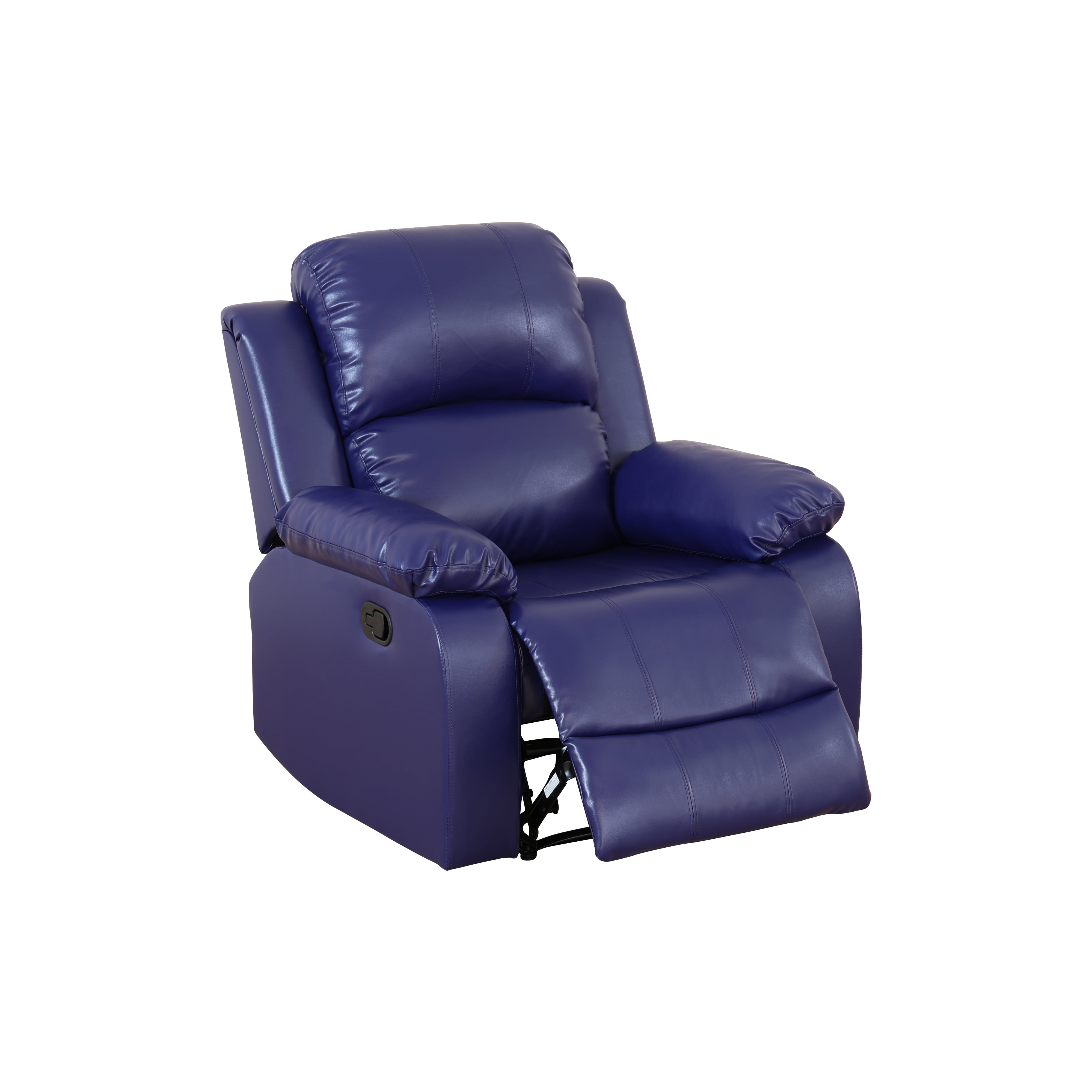 TrumanPick Manual Leather Recliner Chair,Overstuffed reclining Armchair ...