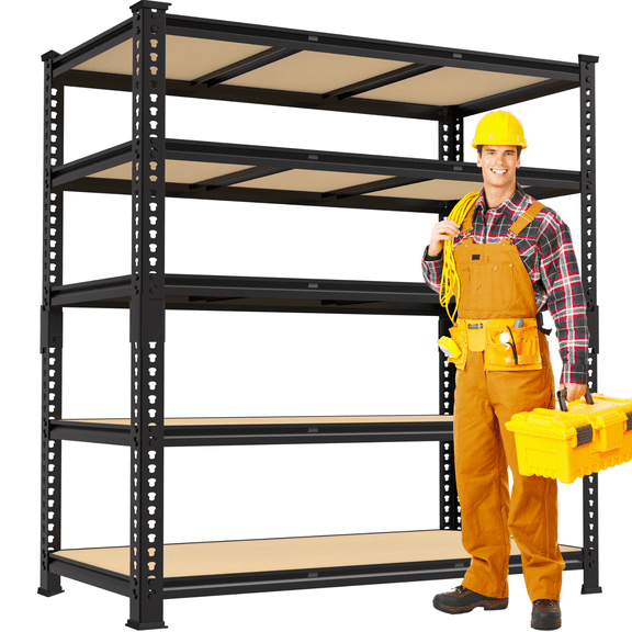 RoomFave 48" W Garage Shelving 3200LBS Heavy Duty Garage Storage ...
