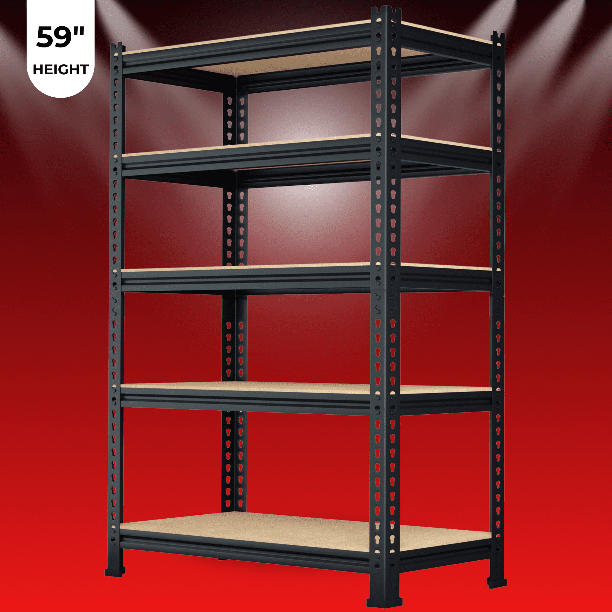 TrumanPick Metal Storage Shelves 5 Tier Garage Shelving Heavy Duty ...