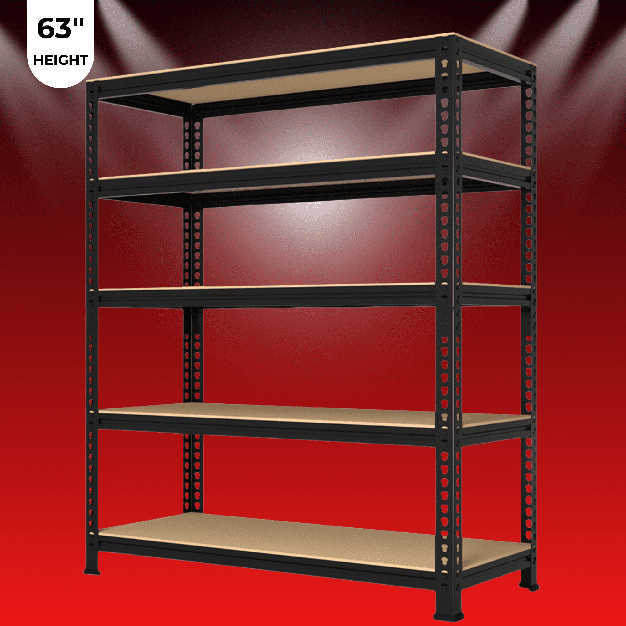 TrumanPick Metal Storage Shelves 5 Tier Garage Shelving Heavy Duty ...