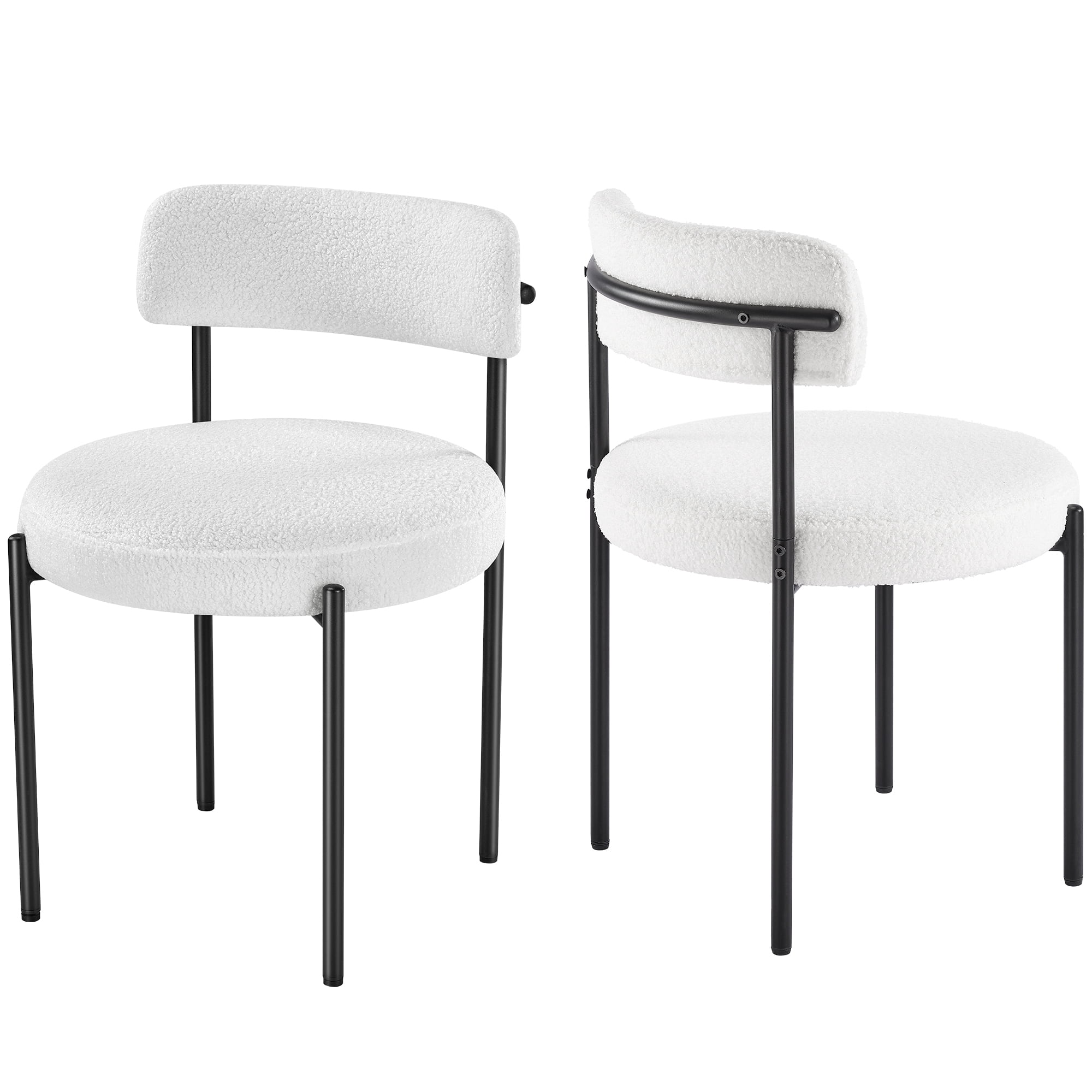 TrumanPick Modern Boucle Dining Chairs Set of 2 Upholstered Kitchen ...