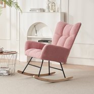 Ktaxon Rocking Accent Chair Glider Reading Chair Comfy Chenille ...