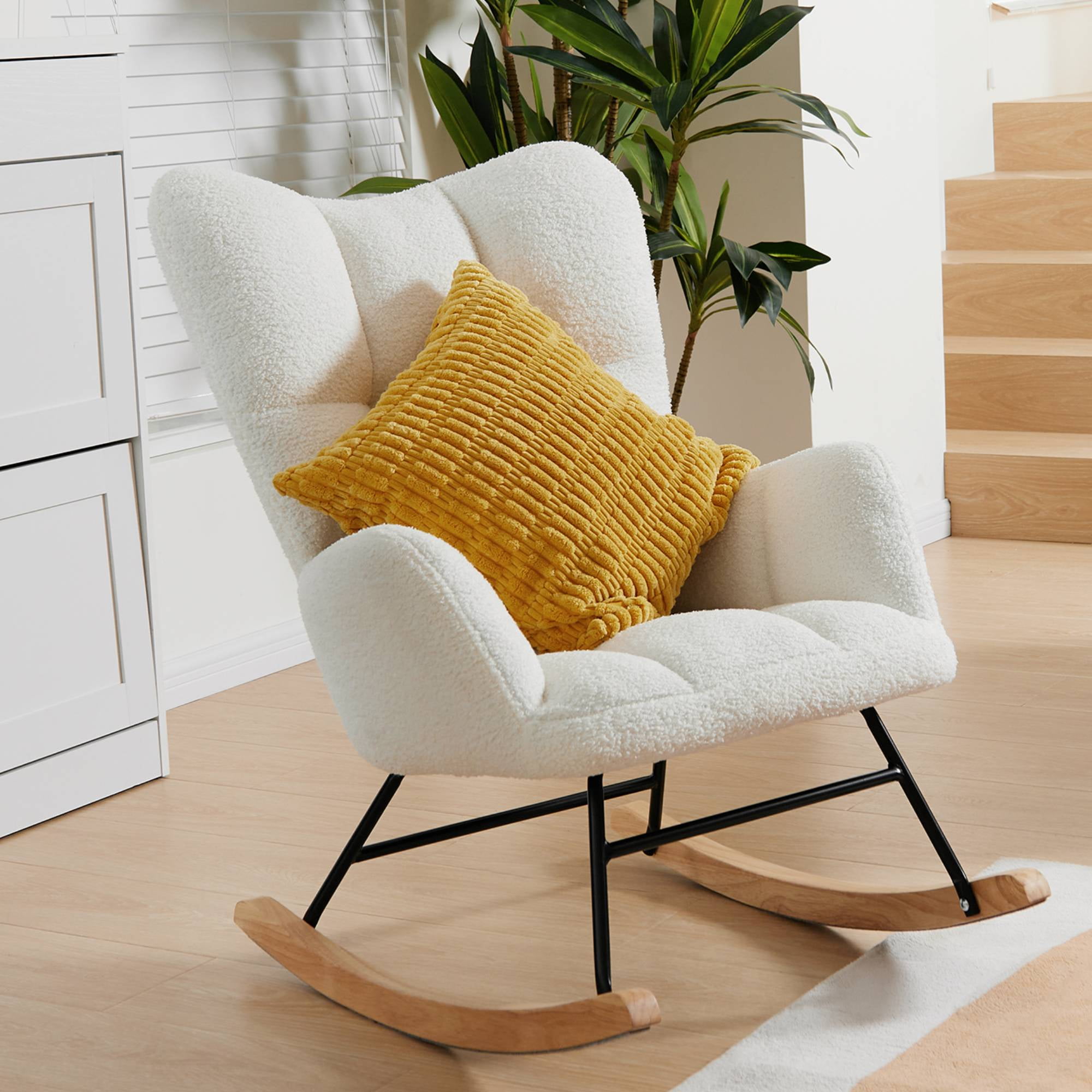 TrumanPick Nursery Rocking Chair Upholstered Accent Chairs Teddy Glider ...