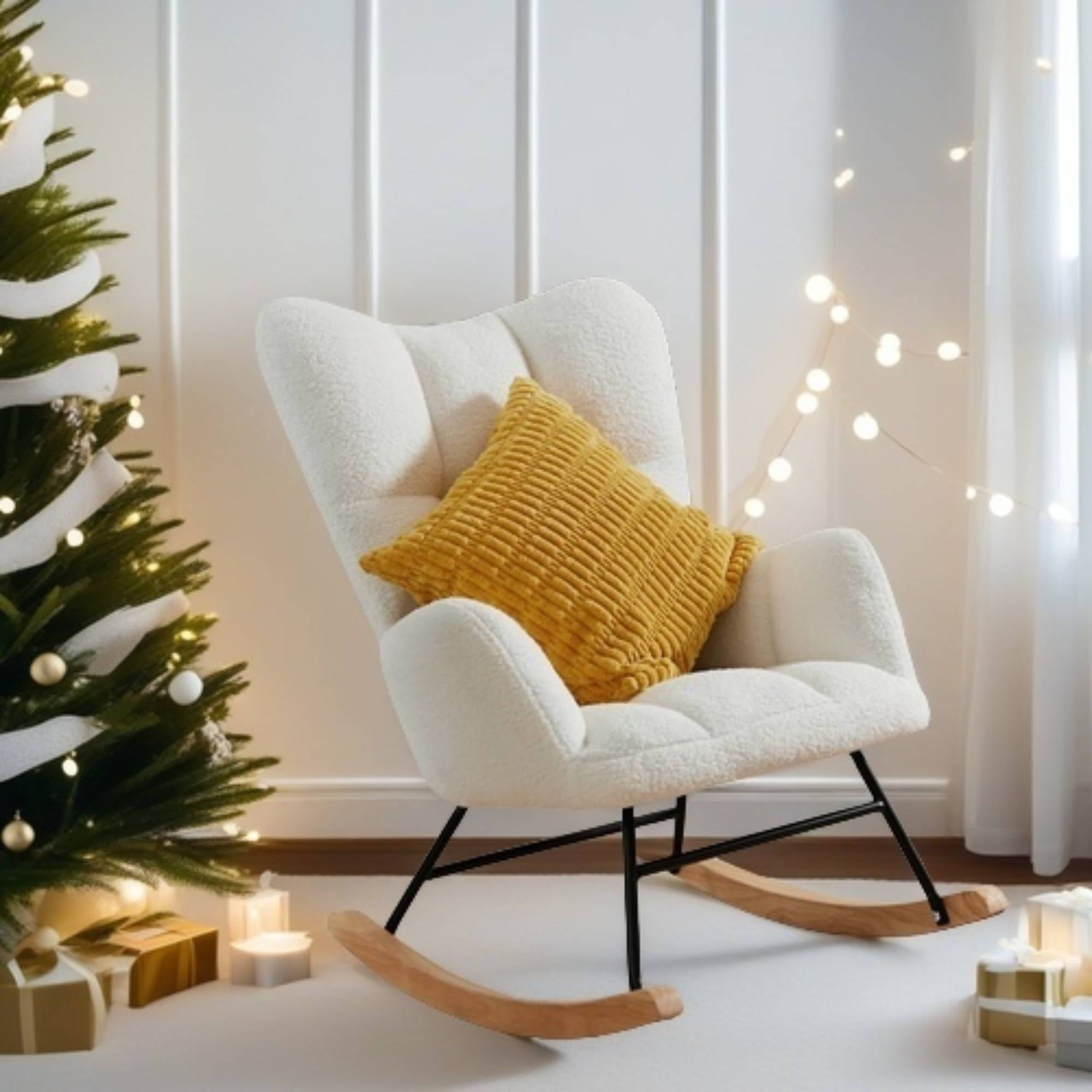 TrumanPick Nursery Rocking Chair Upholstered Accent Chairs Teddy Glider ...