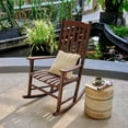 TrumanPick Outdoor Wood Rocking Chair, Weather Resistant Porch Rocker ...