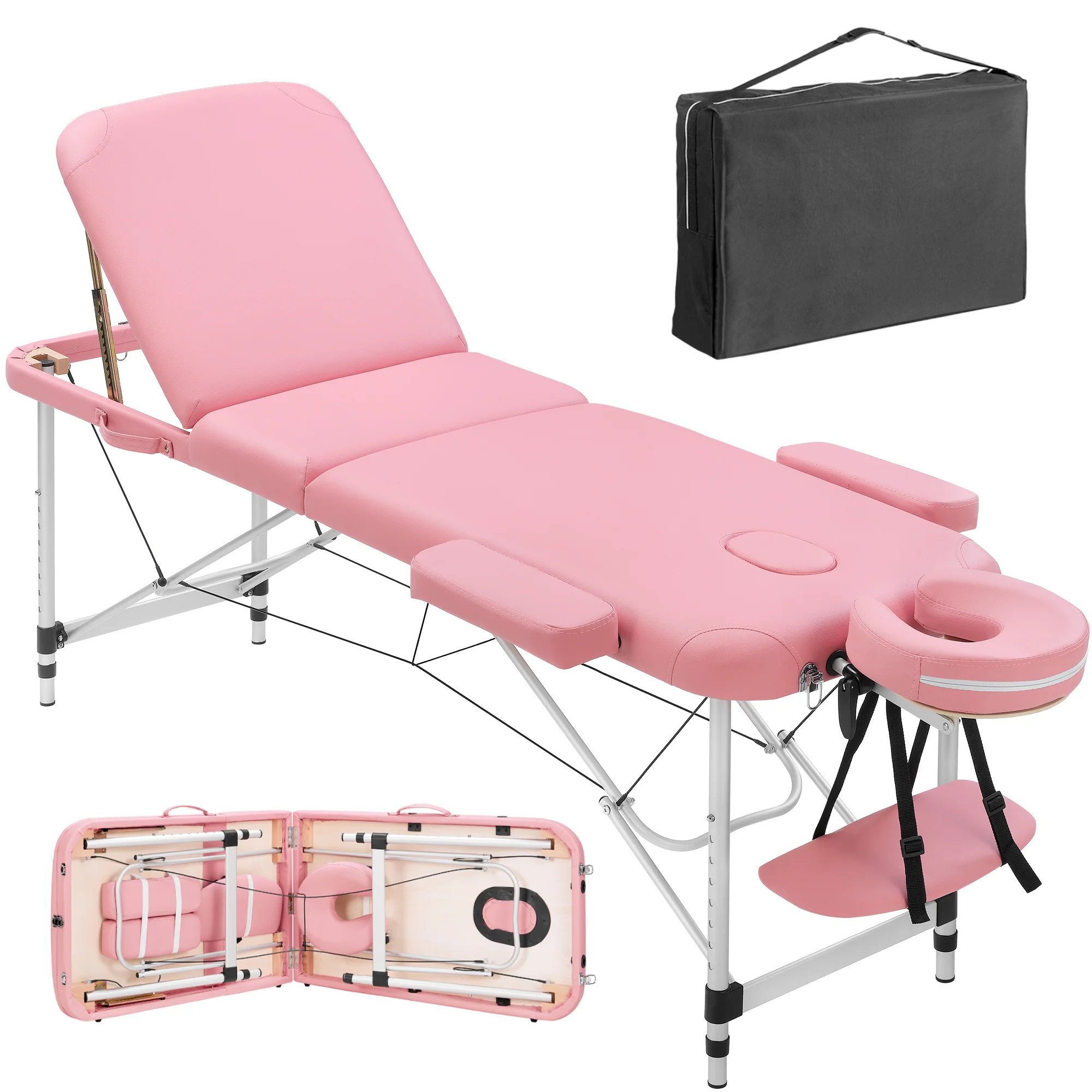 TrumanPick Professional Massage Table Portable 3 Folding Lightweight ...