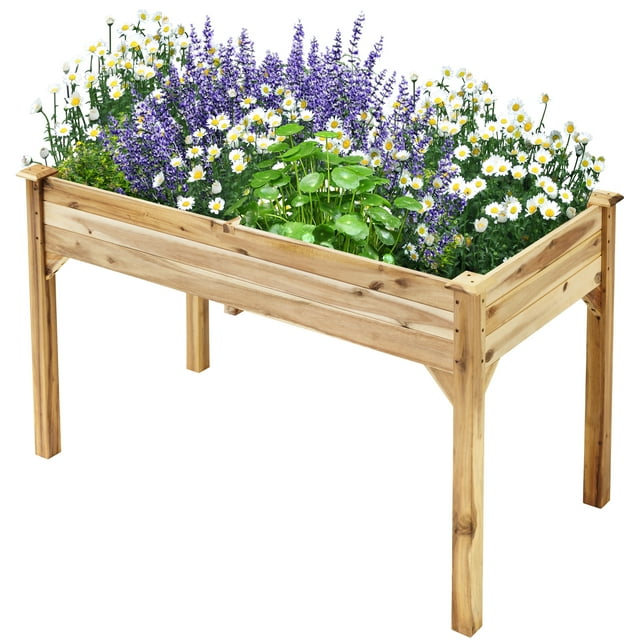 TrumanPick Raised Garden Bed 48x24x30in Elevated Wood Planter Box for ...
