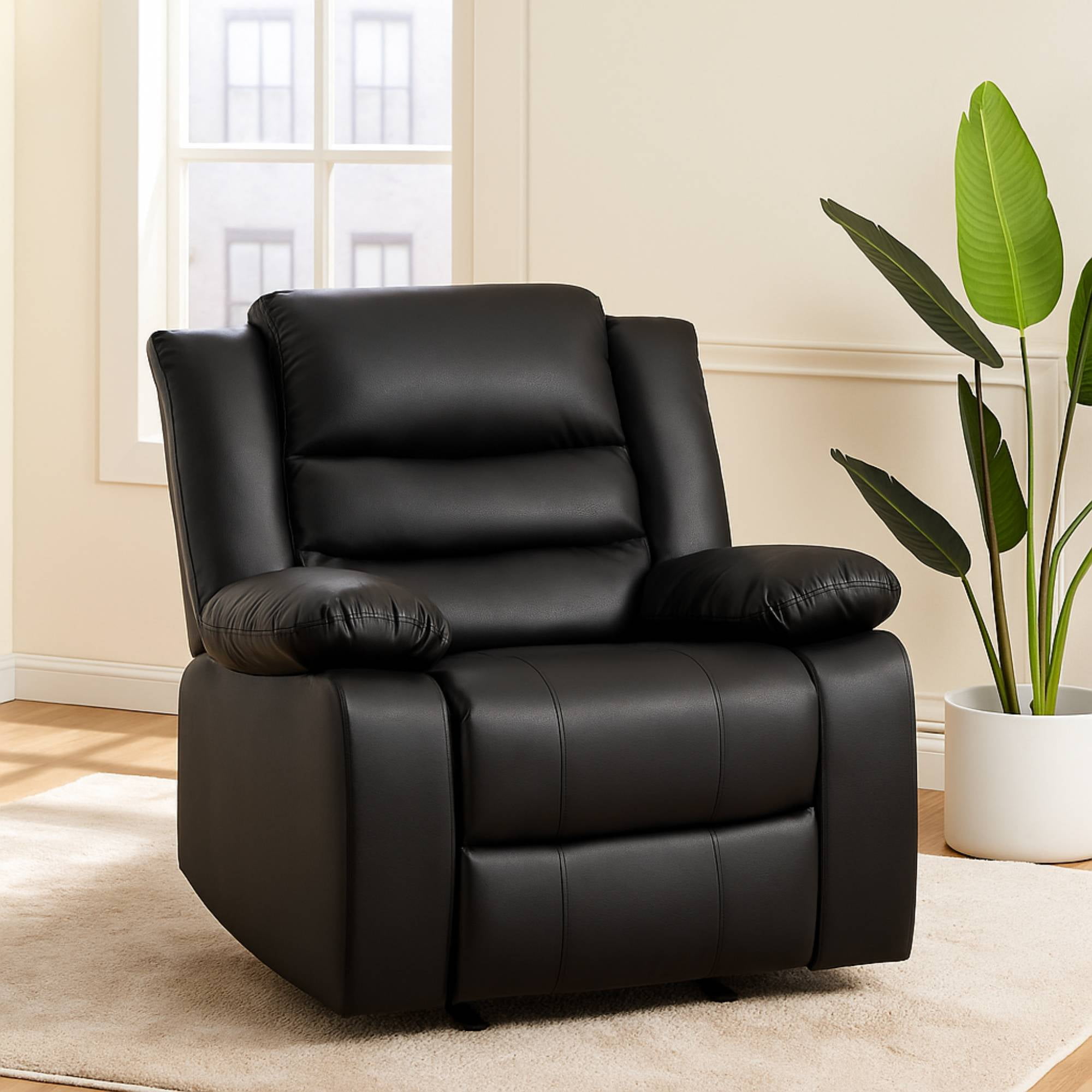 TrumanPick Recliner Chairs for Audlts, PU Leather Rocker Recliners ...