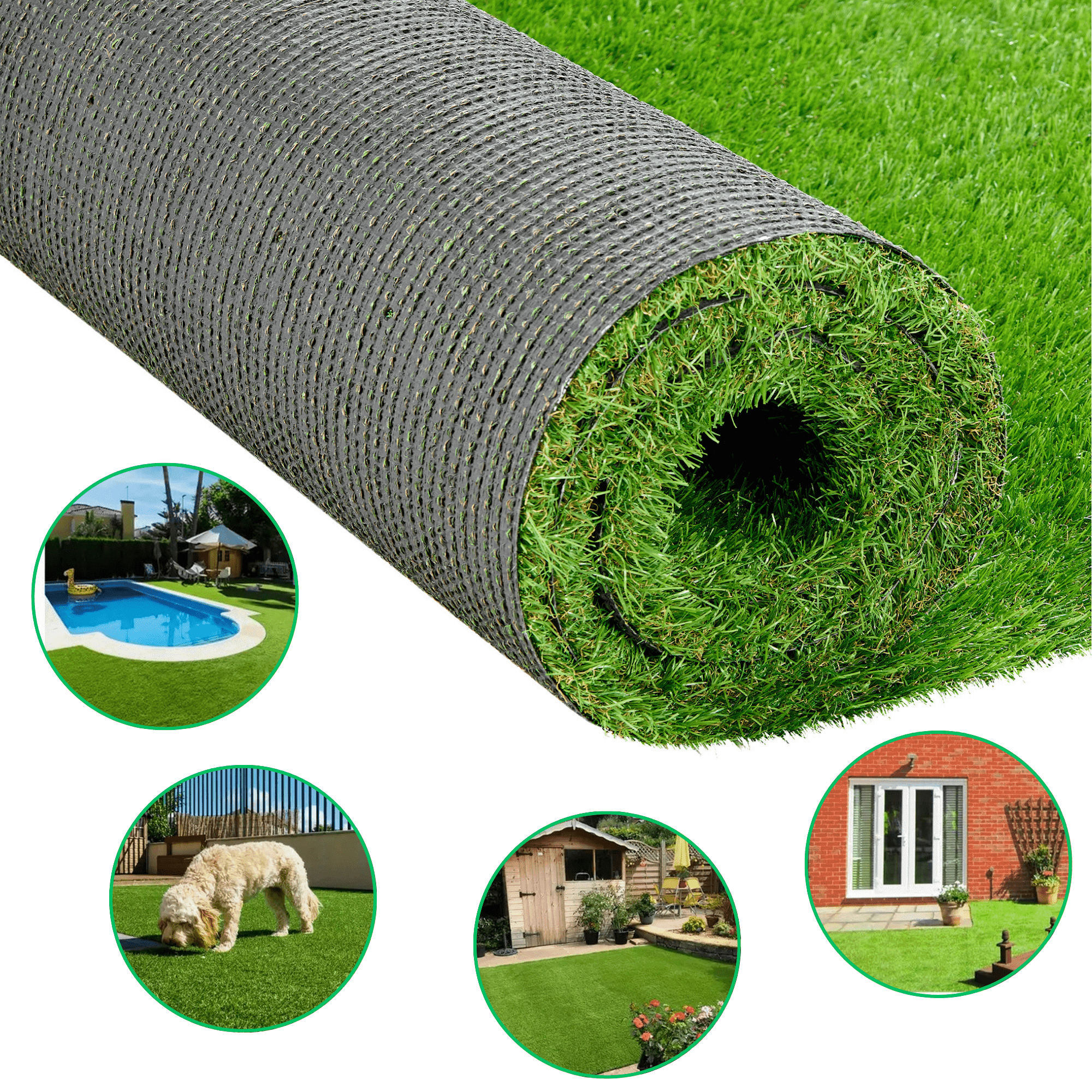 TrumanPick Waterproof Artificial Grass Turf 3.8 x 10 Ft Indoor Outdoor ...