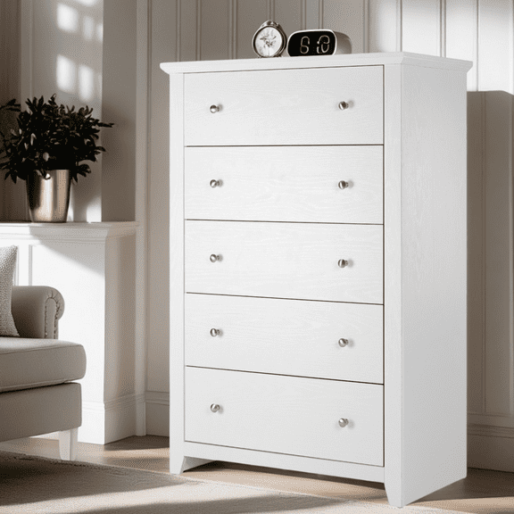 Cterwk 3 Drawers Dresser Beside Table for Living Room, Bedroom, White ...