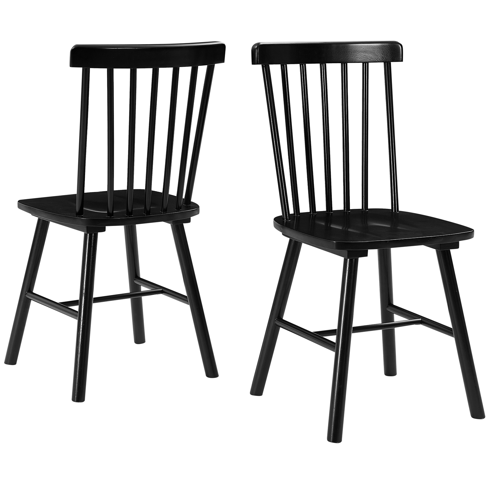 TrumanPick Windsor Dining Chairs Set of 2, Spindle Back Wooden Kitchen ...