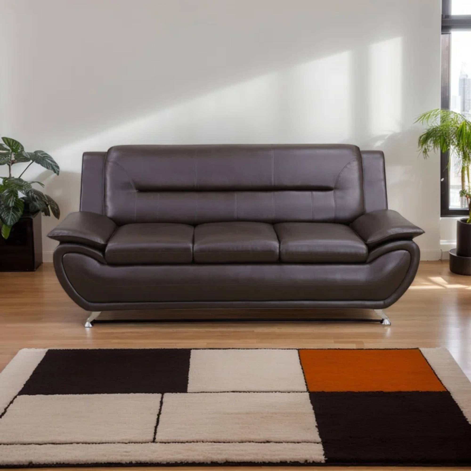 Trumanpick Leather 3 Seater Sofa Chair, Modern Comfy Sofa Couch for ...