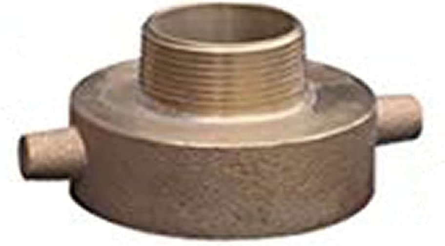 Trumbull 377-9005 "Low Lead" Brass Hydrant Adapter2-1/2" NH/NST Female x 1-1/2" NPT Male Brass ...