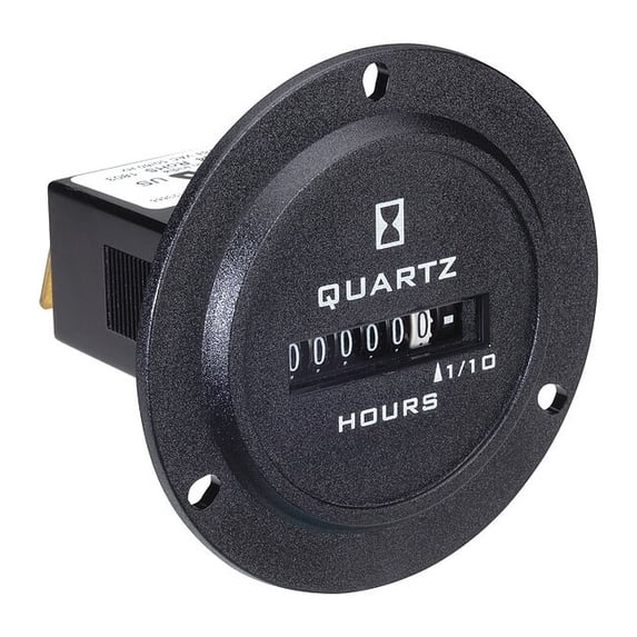 Trumeter Hour Meter,AC Quartz,2.80 in. D,6 Digit 722-0004 - Walmart.com