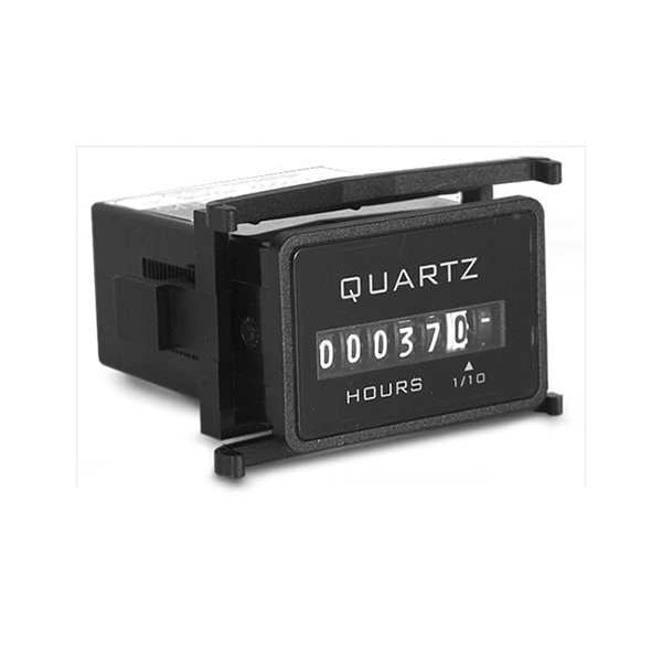 Trumeter Electromechanical Hour Meter, AC Quartz, Black Polymer, Flush ...