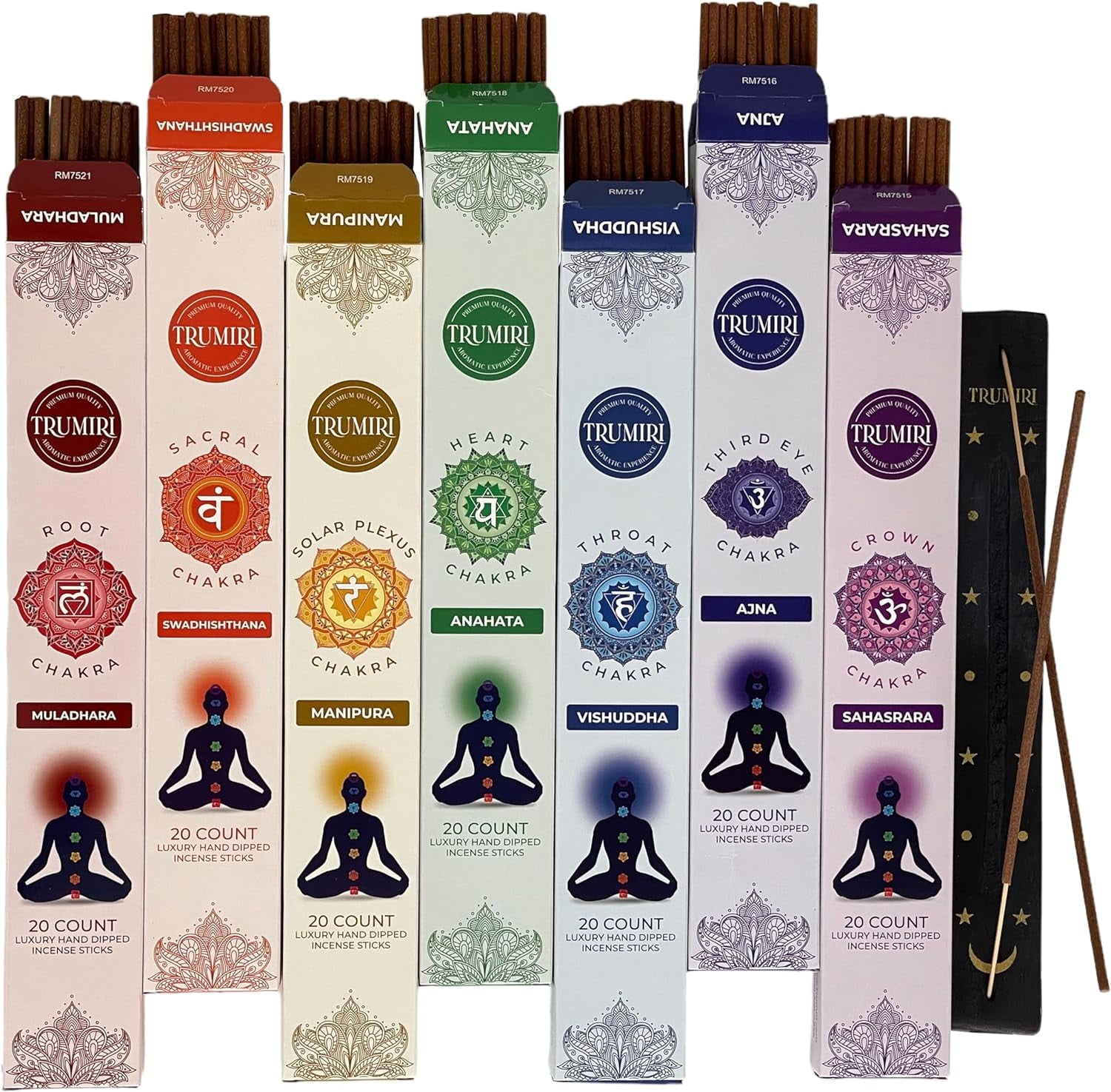 Trumiri Incense Sticks - Chakra Incense - Total 140 Insence-Sticks (20 ...