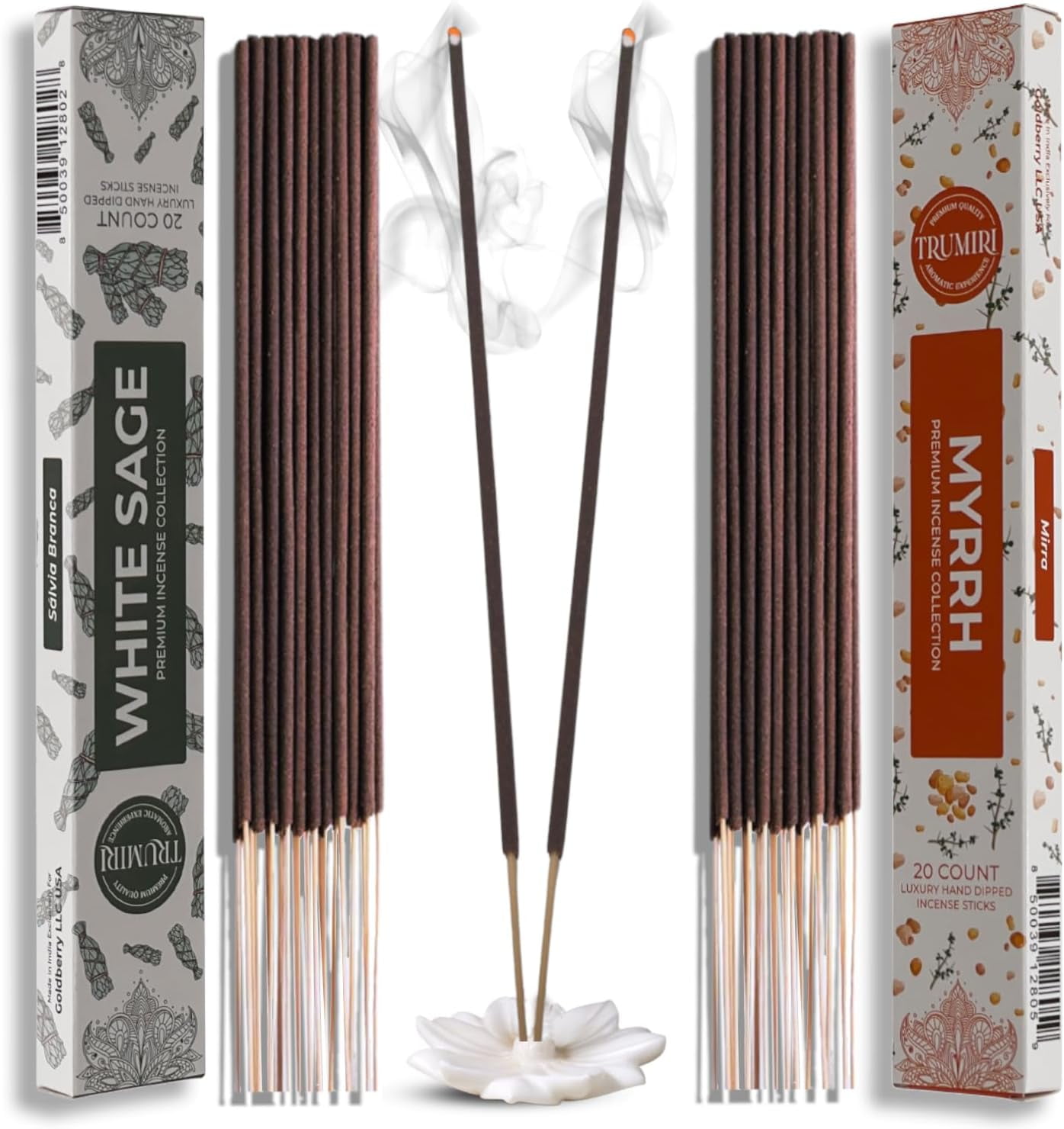 Trumiri Incense Sticks - Combo Pack of 40 Insence-Sticks - 20 White ...