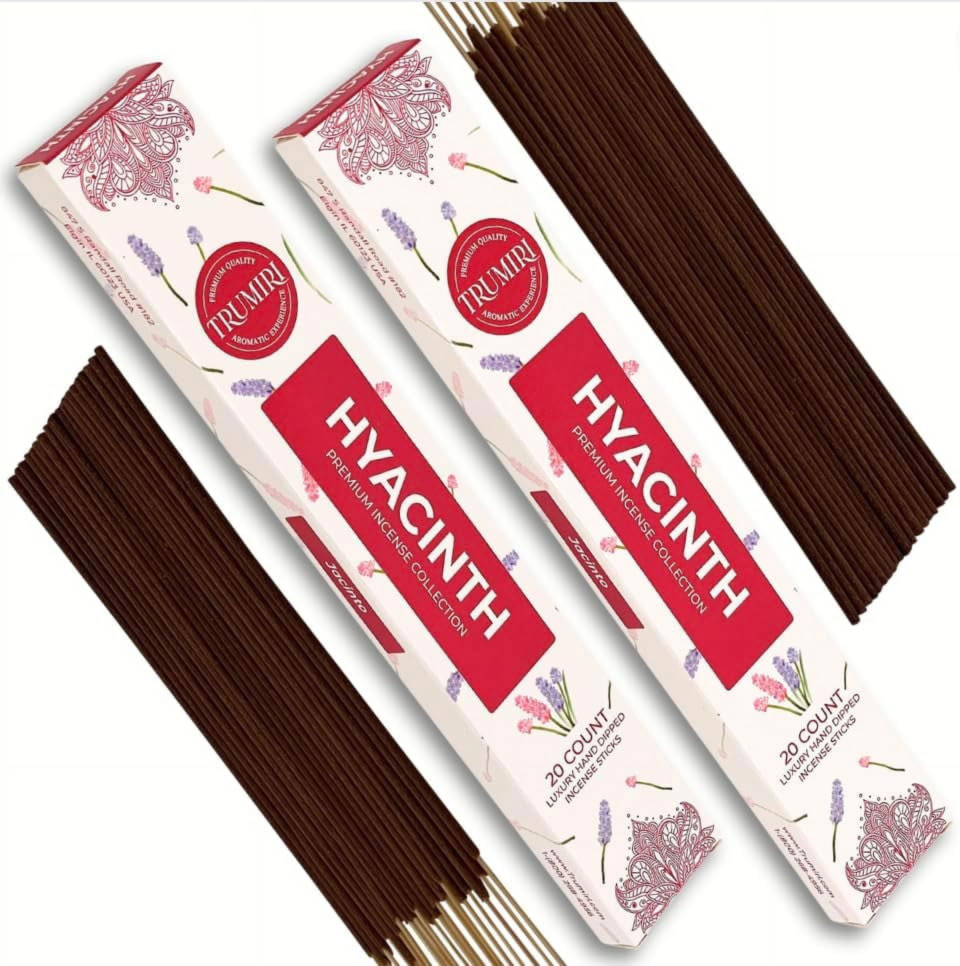 Trumiri Incense Sticks - Total 40 Hyacinth Insence-Sticks - Dual Pack ...
