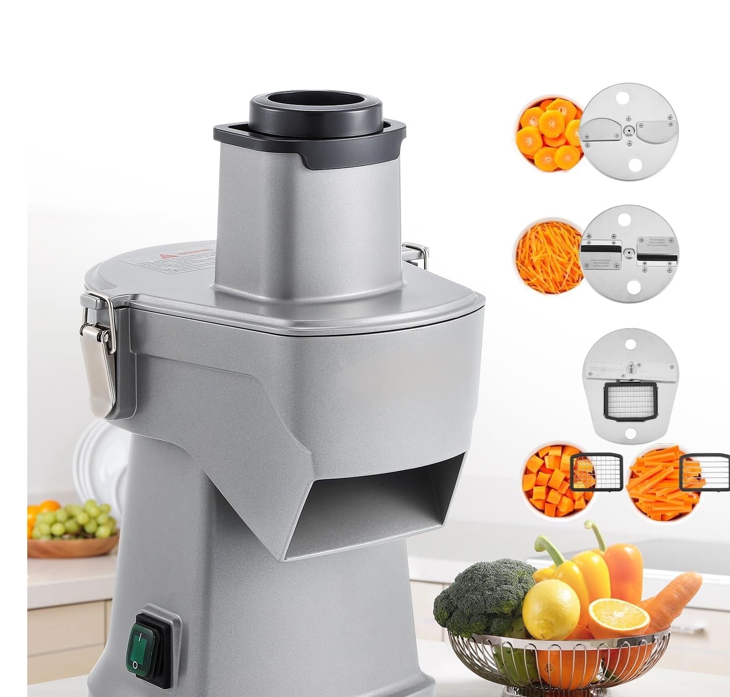 Trumoontree 4 in 1 Electric Vegetable Slicer Dicer Shredder & Strip ...