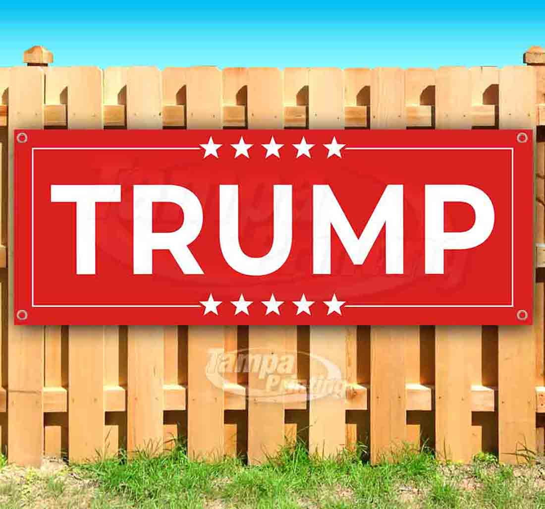 Trump 13 oz Vinyl Banner With Metal Grommets - Walmart Business Supplies