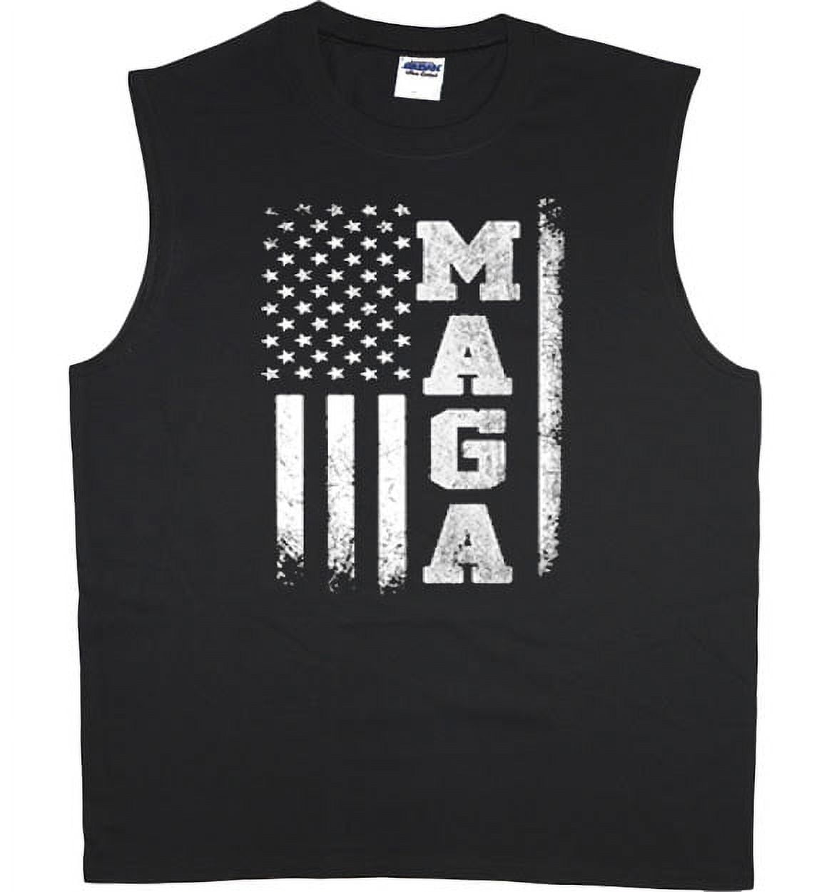 Trump 2020 MAGA Sleeveless T-shirt Muscle Tee - Walmart.com