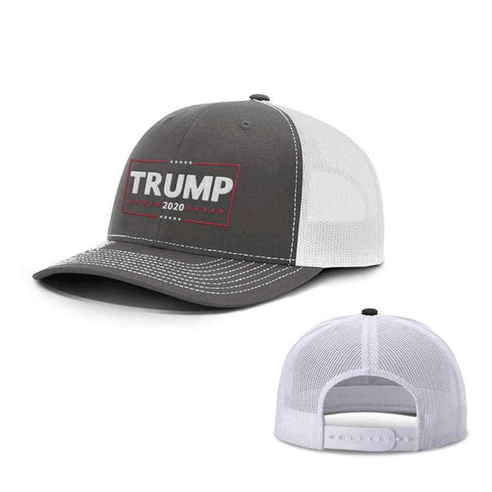 Trump 2020 Unisex Back Mesh Trucker Hat, Charcoal-White - Walmart.com