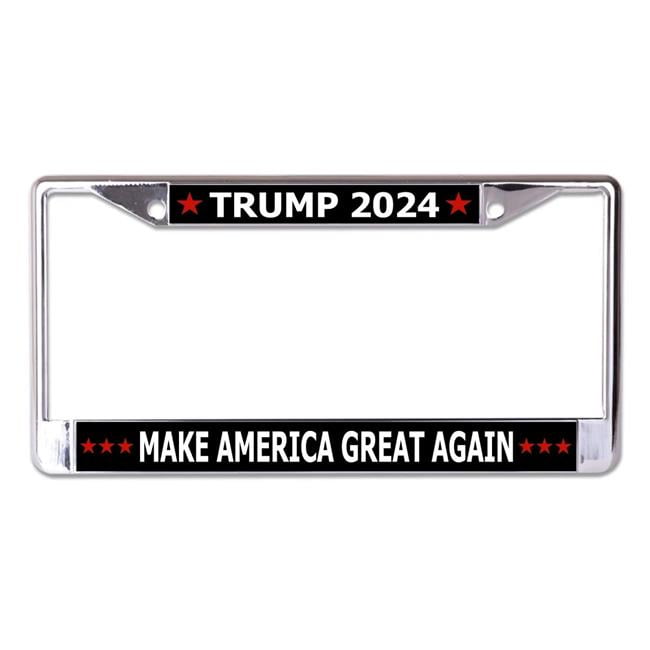 Trump 2024 #2 Chrome License Plate Frame - Walmart.com