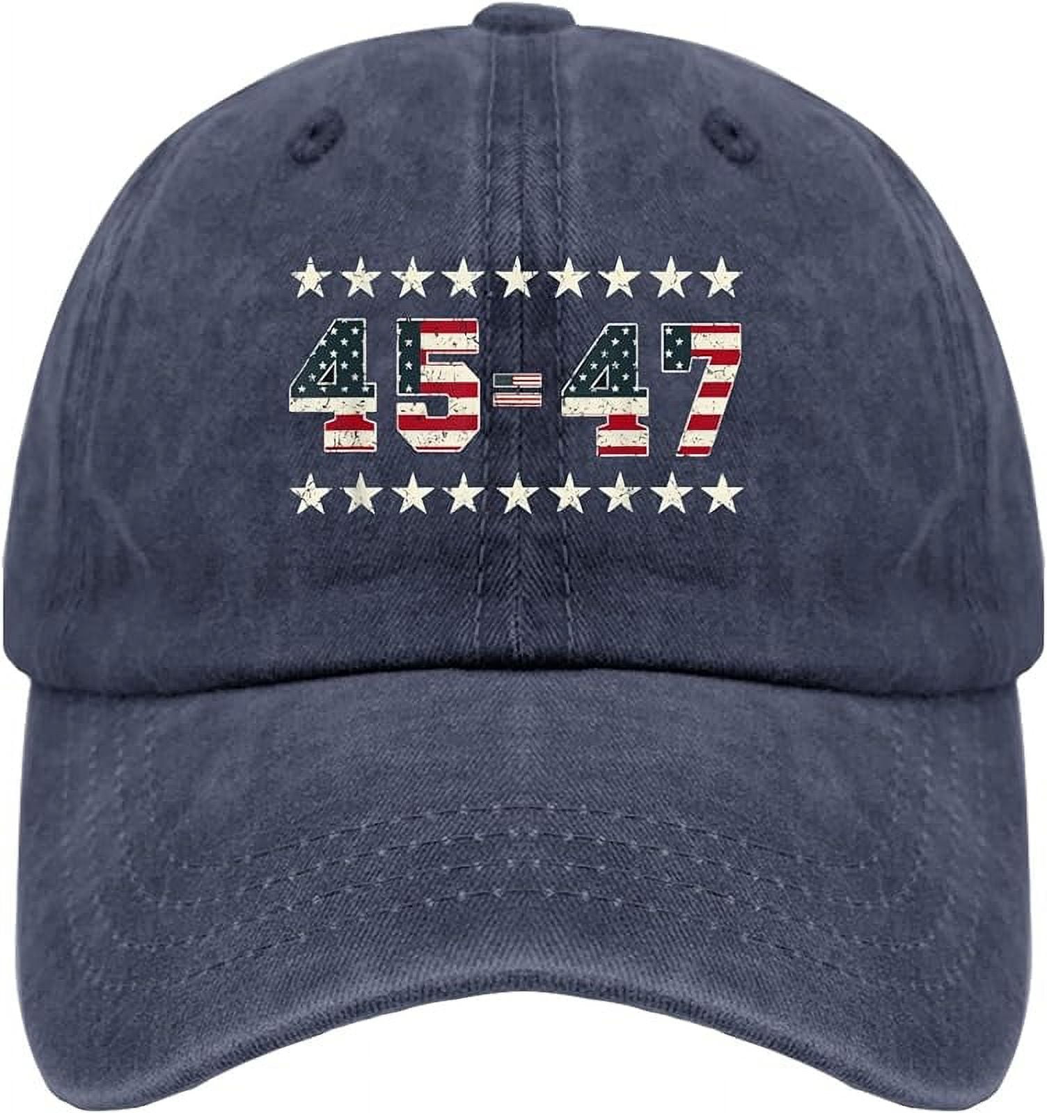 Trump 2024 45 47 Vintage American Flag Retro 4547 Trump 2024 Hats for ...