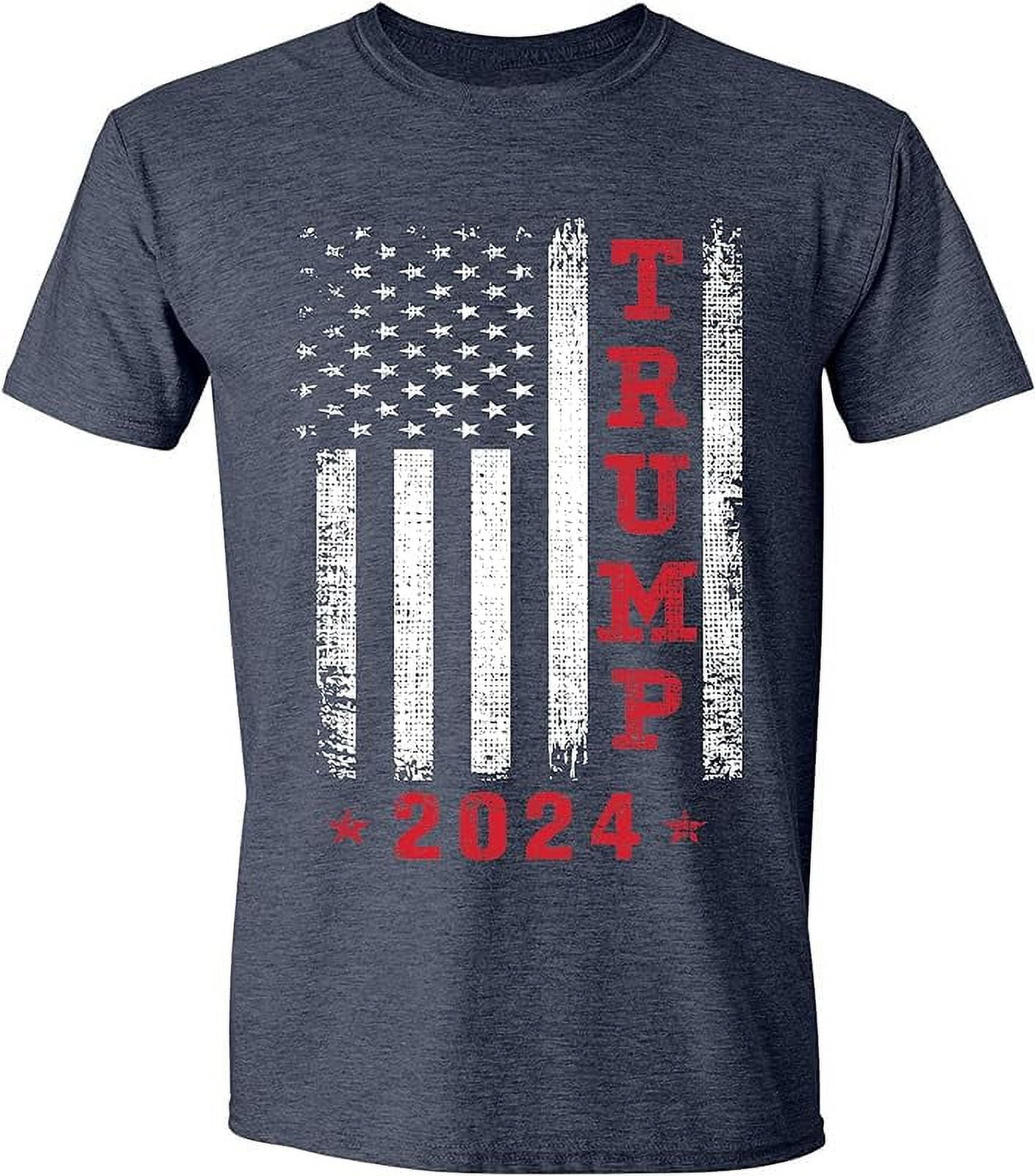Trump- 2024 American flag vintage T-shirt, Trump -T shirts for men ...