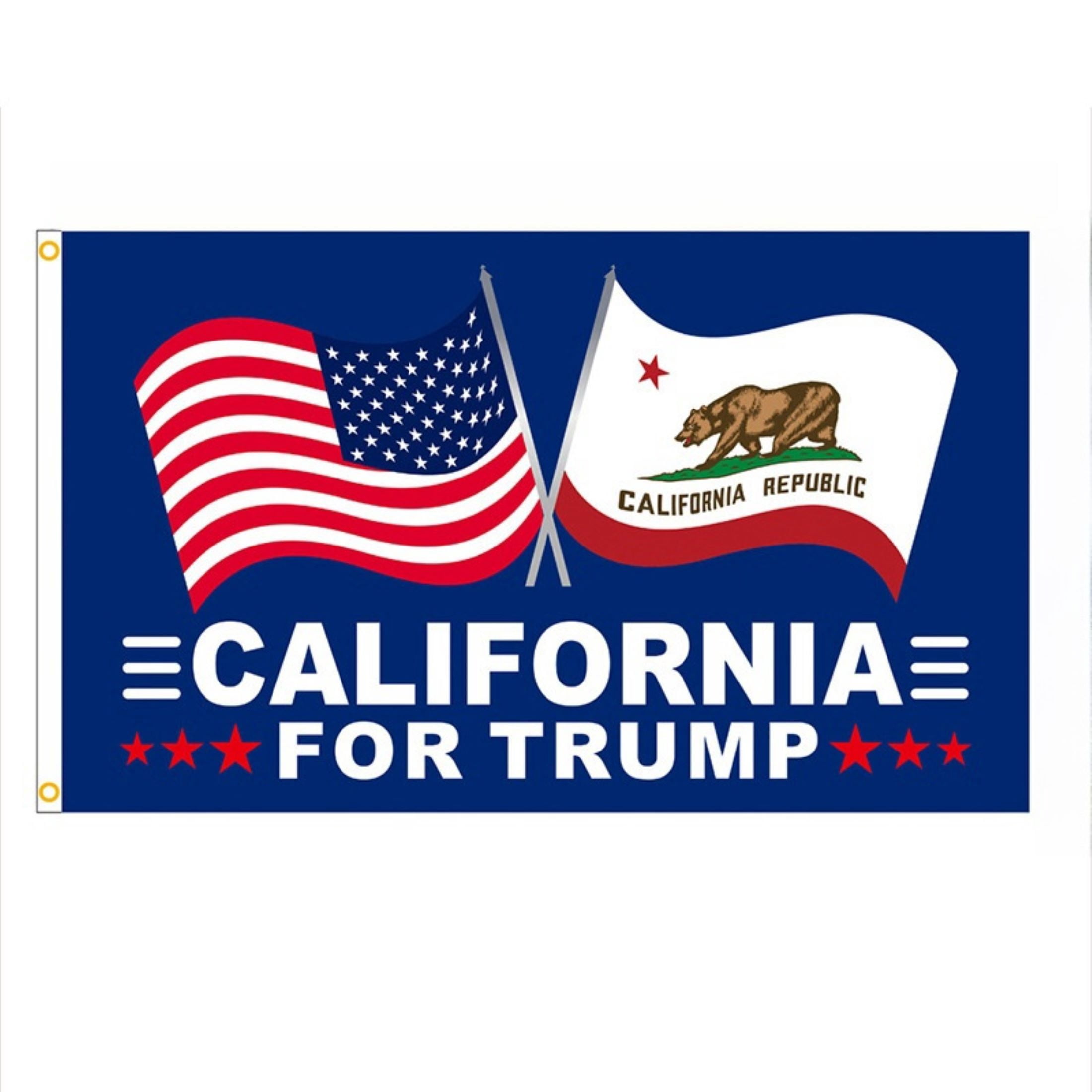 Trump 2024 California Flag Outdoor Campaign Banner, Waterproof with ...