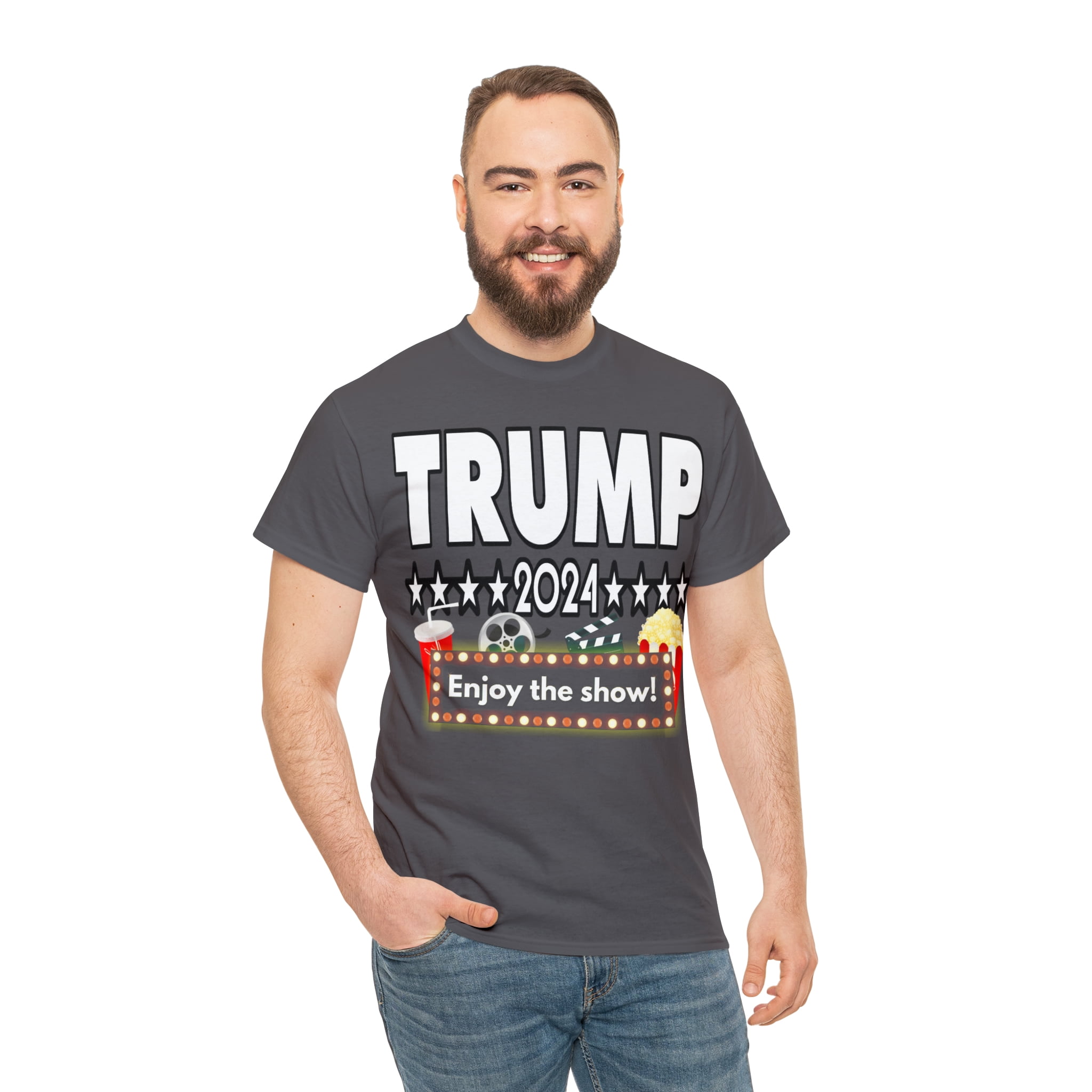 Trump 2024 Enjoy The Show Men's Short Sleeve Tee - Walmart.com