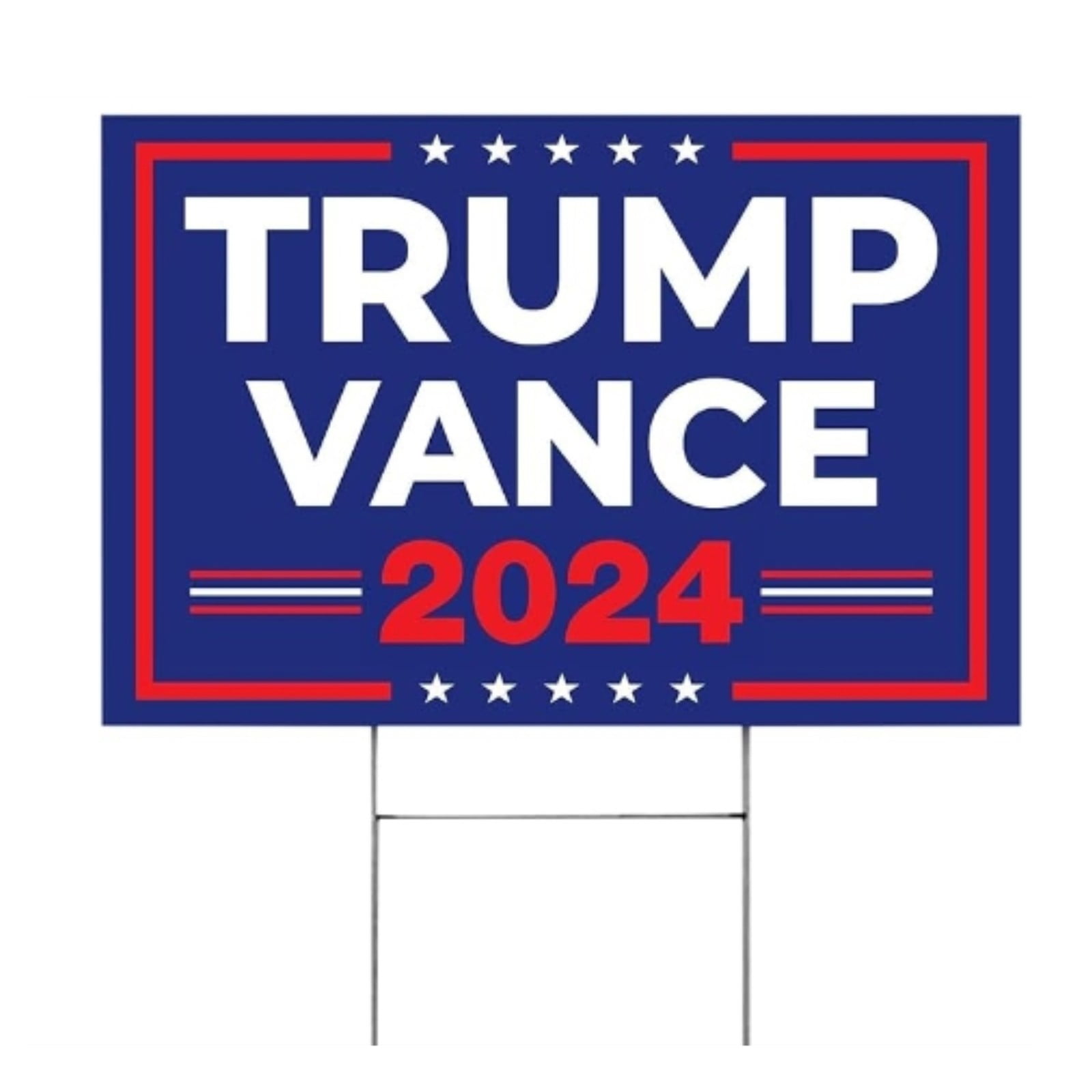Trump 2024 Flag 18x12 Inch 2024 Yard Sign with H-Stakes - Double Sided ...