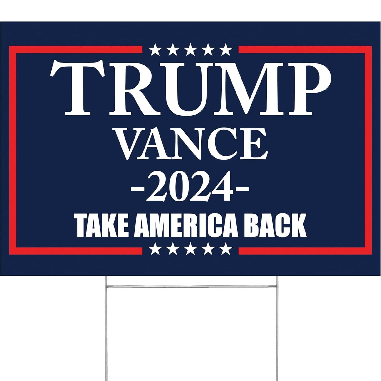 Trump 2024 Flag 18x12 Inch 2024 Yard Sign with H-Stakes - Double Sided ...