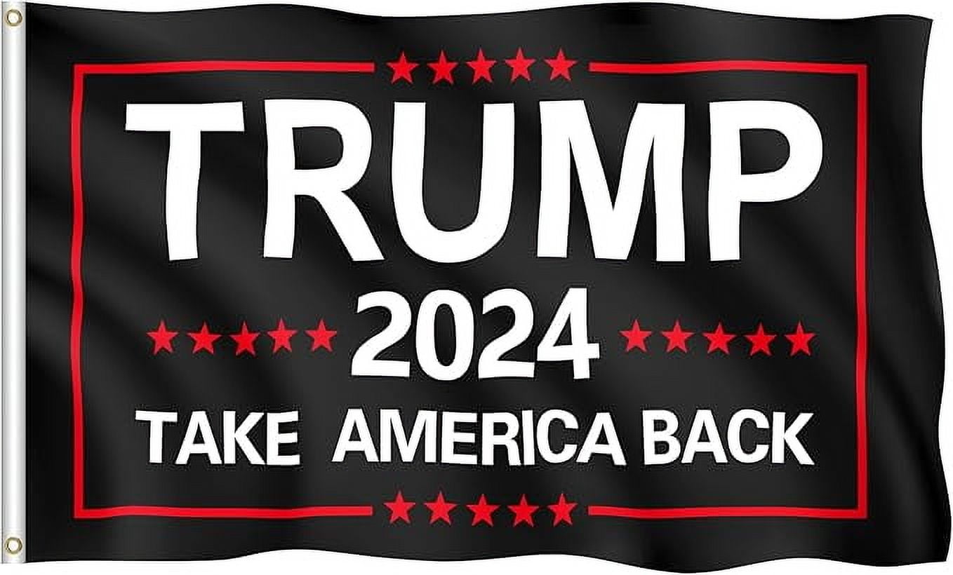 Trump 2024 Take America Back Flag - 3x5 FT Outdoor, Vivid Print, Brass ...