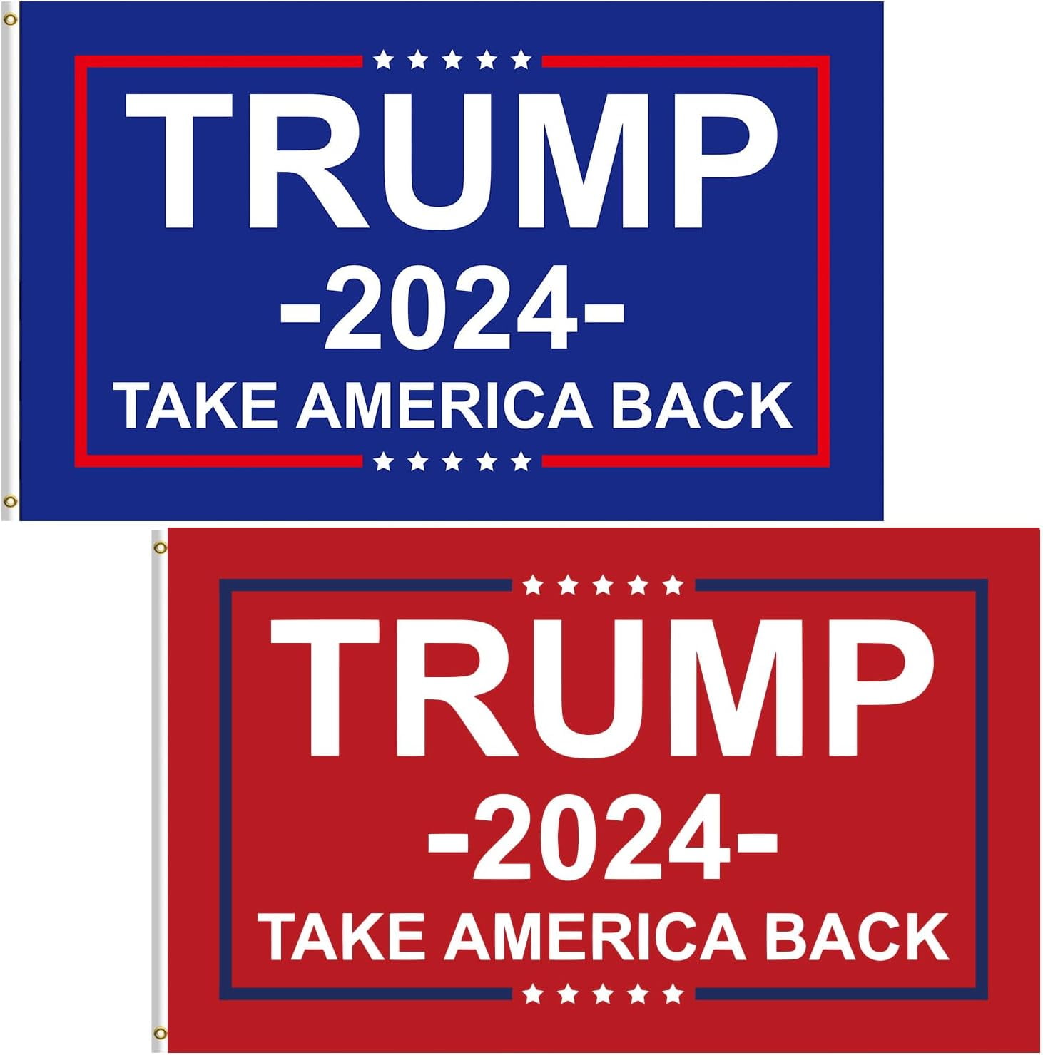 Trump 2024 Flag 3x5 Outdoor Take America Back Flag 2 Pack Premium
