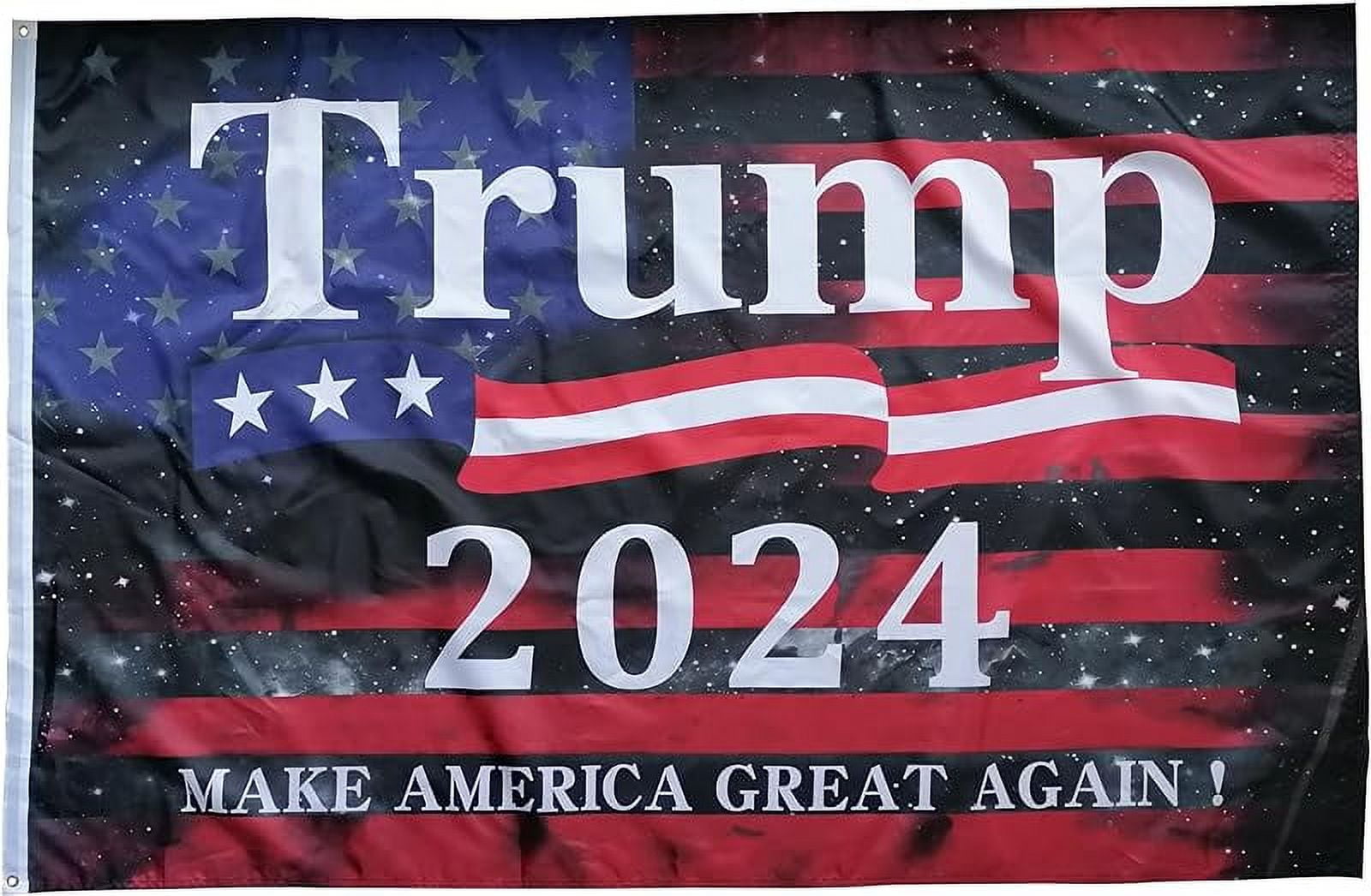 Trump 2024 Flag 4x6 Ft-1 ply Trump Flag 2024 Double Sided-Make America Great Again Flag-Bright ...
