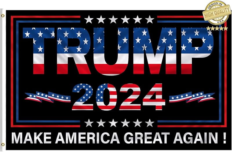 Trump 2024 Flag - Make America Great Again - Double Sided 3Ply 200D Donald Trump for President ...