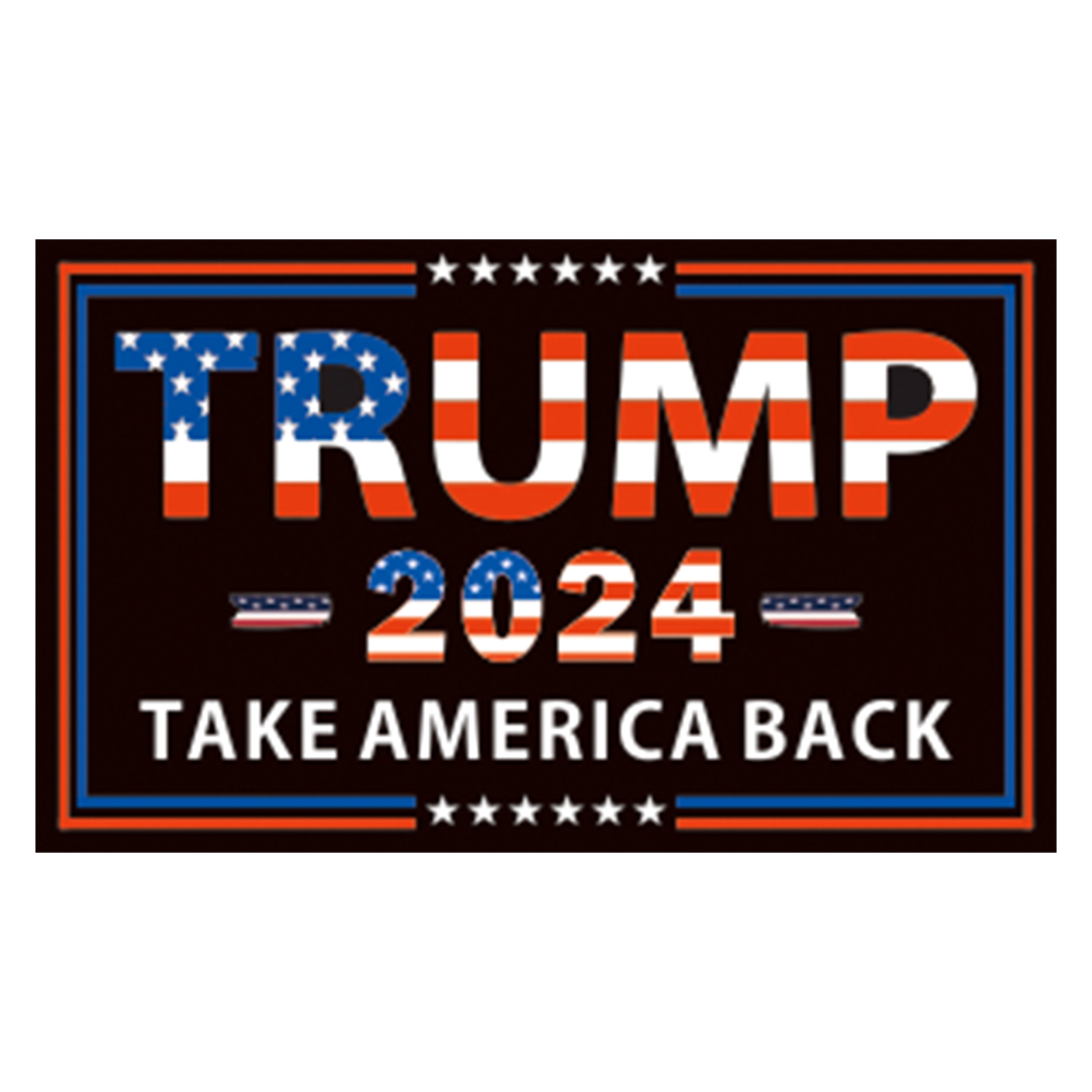 Trump 2024 Flag Outdoor Trump Take America Back Letter Print Flag Rust ...