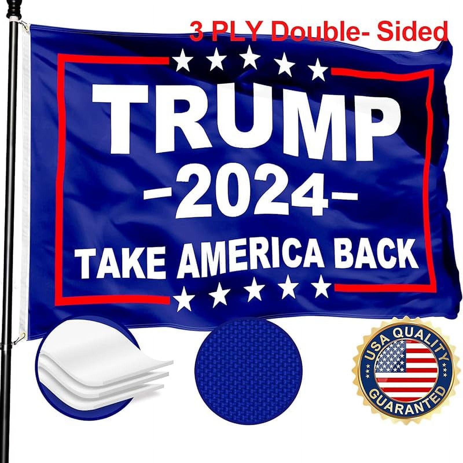 Trump 2024 Flag Take America Back - Double Sided 3x5 ft, Heavy Duty 3 Ply Durable Polyester ...