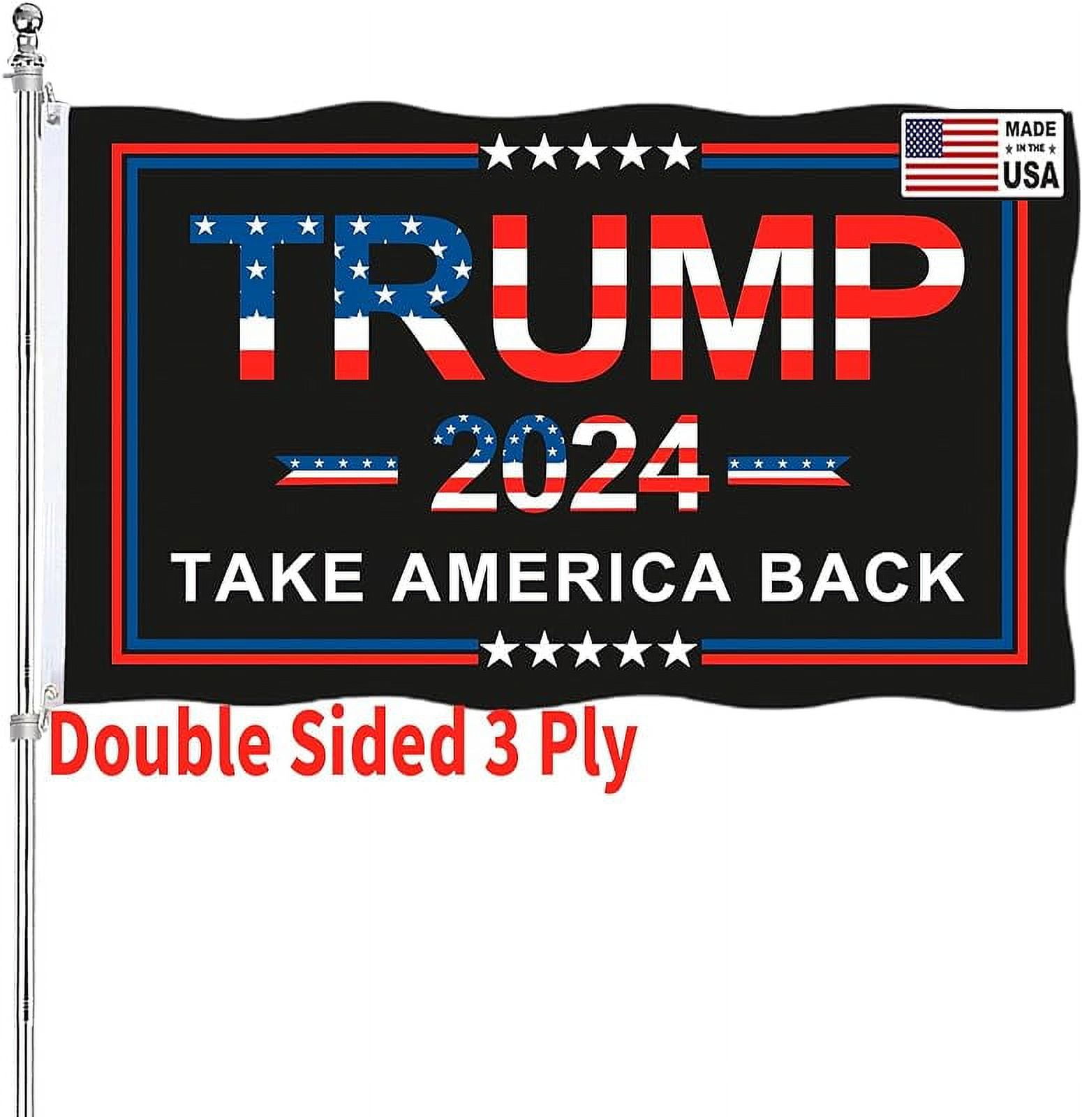 Trump 2024 Flag Take America Back- Double Sided Donald Trump Flags 2024-3x5 Outdoor 200D ...